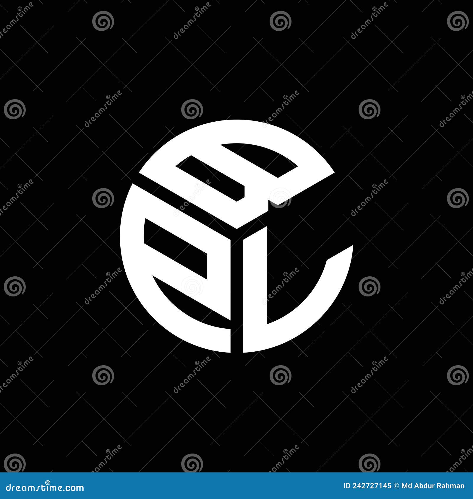 BPL Letter Logo Design on Black Background. BPL Creative Initials ...
