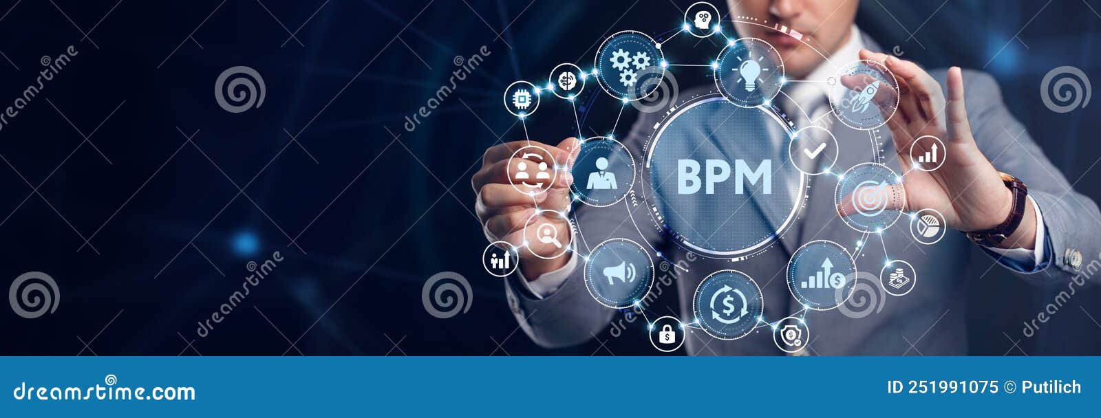 BPM Business Process Management System Technology Concept Stock Image ...