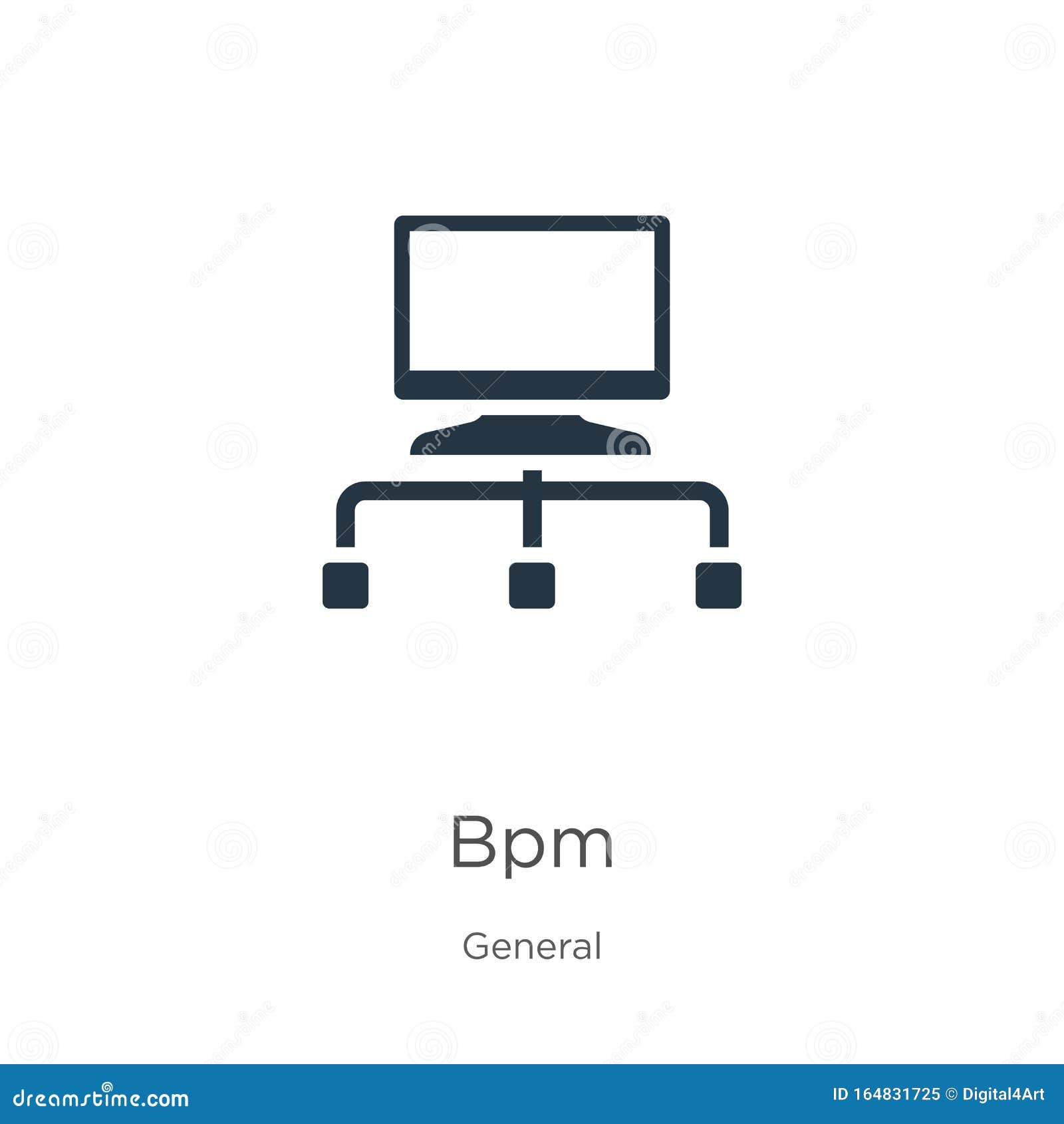 Bpm Icon Vector. Trendy Flat Bpm Icon from General Collection Isolated ...