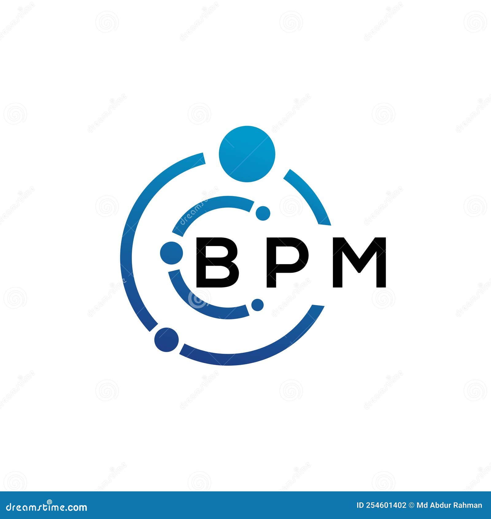 BPM Letter Logo Design on White Background. BPM Creative Initials ...