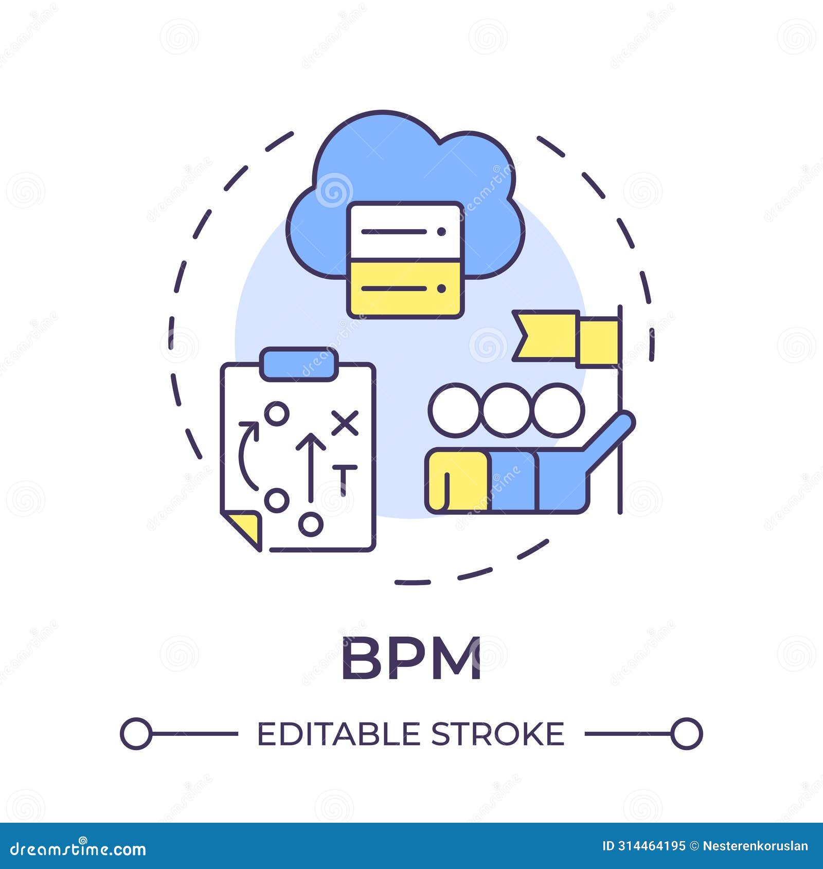 BPM Tool Multi Color Concept Icon Stock Vector - Illustration of ...