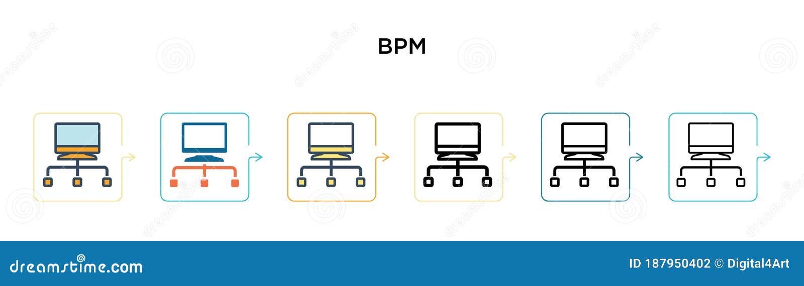 Bpm Vector Icon in 6 Different Modern Styles. Black, Two Colored Bpm ... Bpm Vector Icon in 6 Different Modern Styles. Black, Two Colored Bpm ...