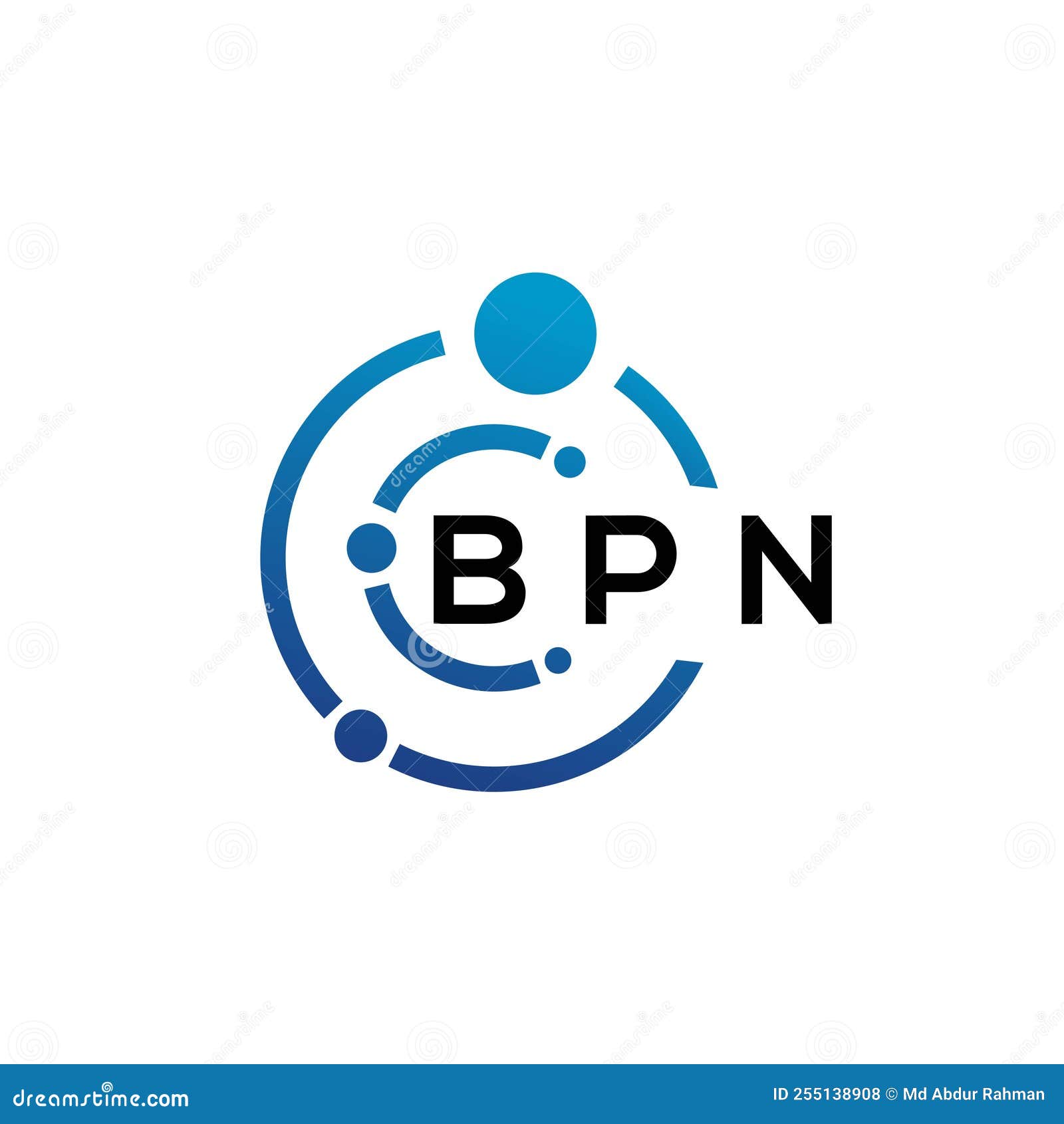 BPN Letter Logo Design on White Background. BPN Creative Initials ...