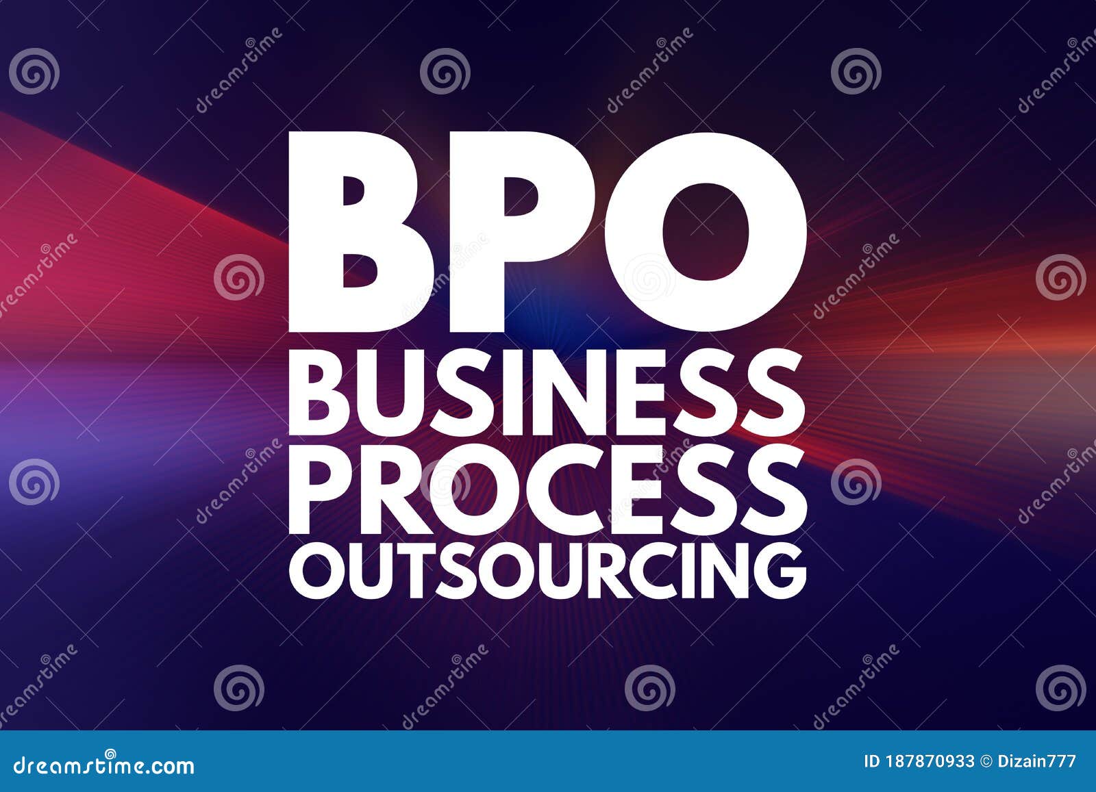 BPO - Business Process Outsourcing Acronym, Concept Background Stock ...