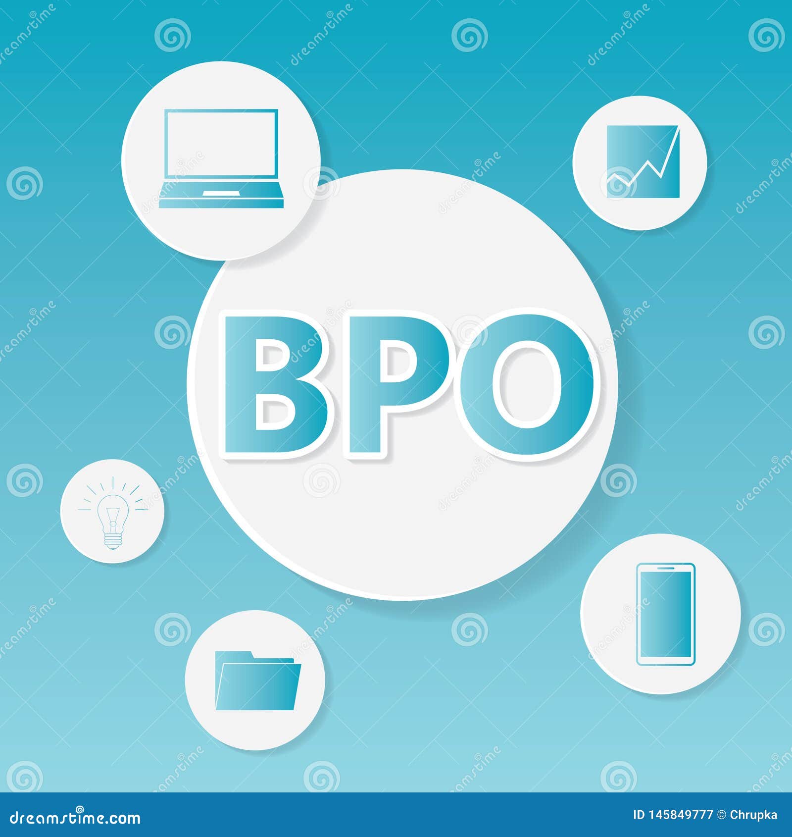 BPO Business Process Outsourcing Business Concept Stock Vector ...