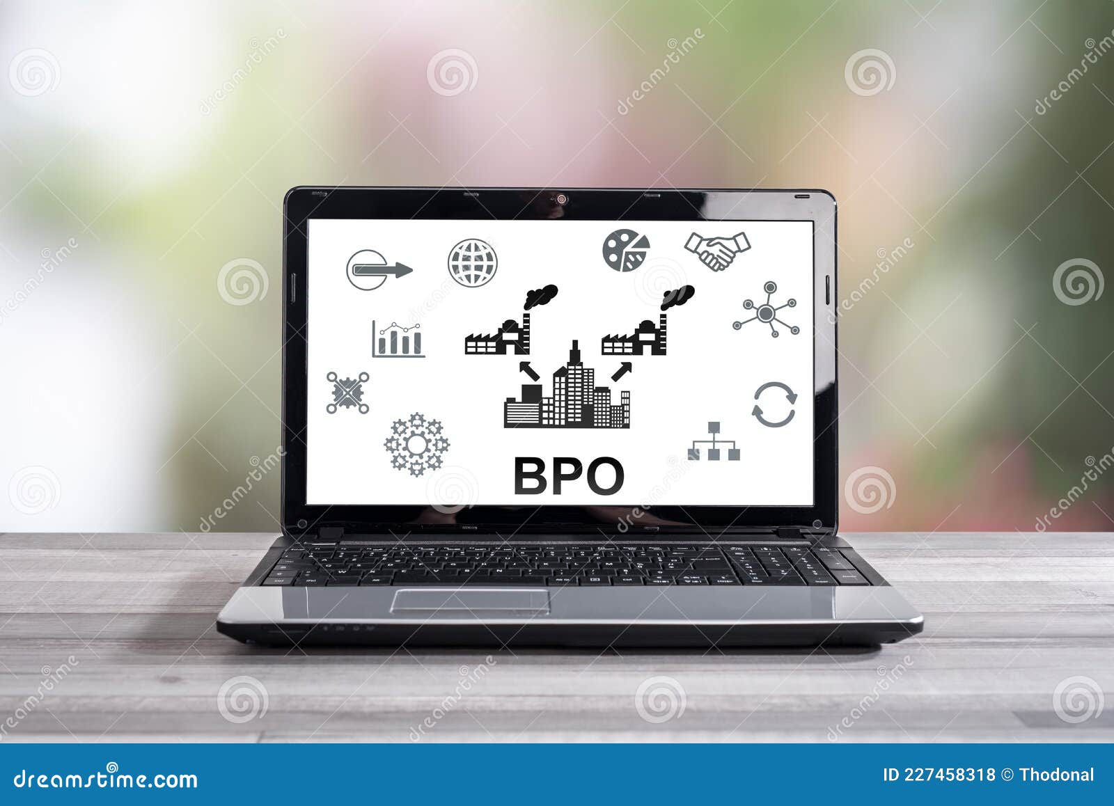 Bpo Concept on a Laptop Screen Stock Photo - Image of finance, service ...