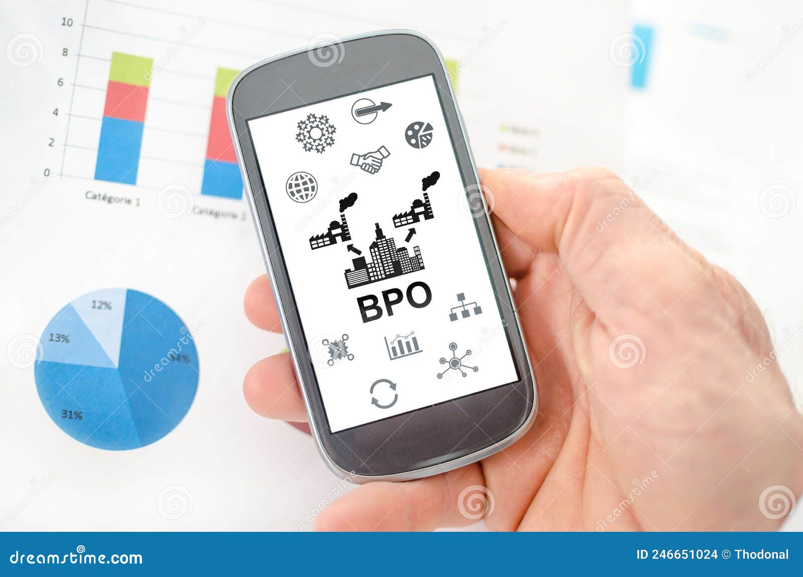 Bpo Concept on a Smartphone Stock Photo - Image of finance, business ...