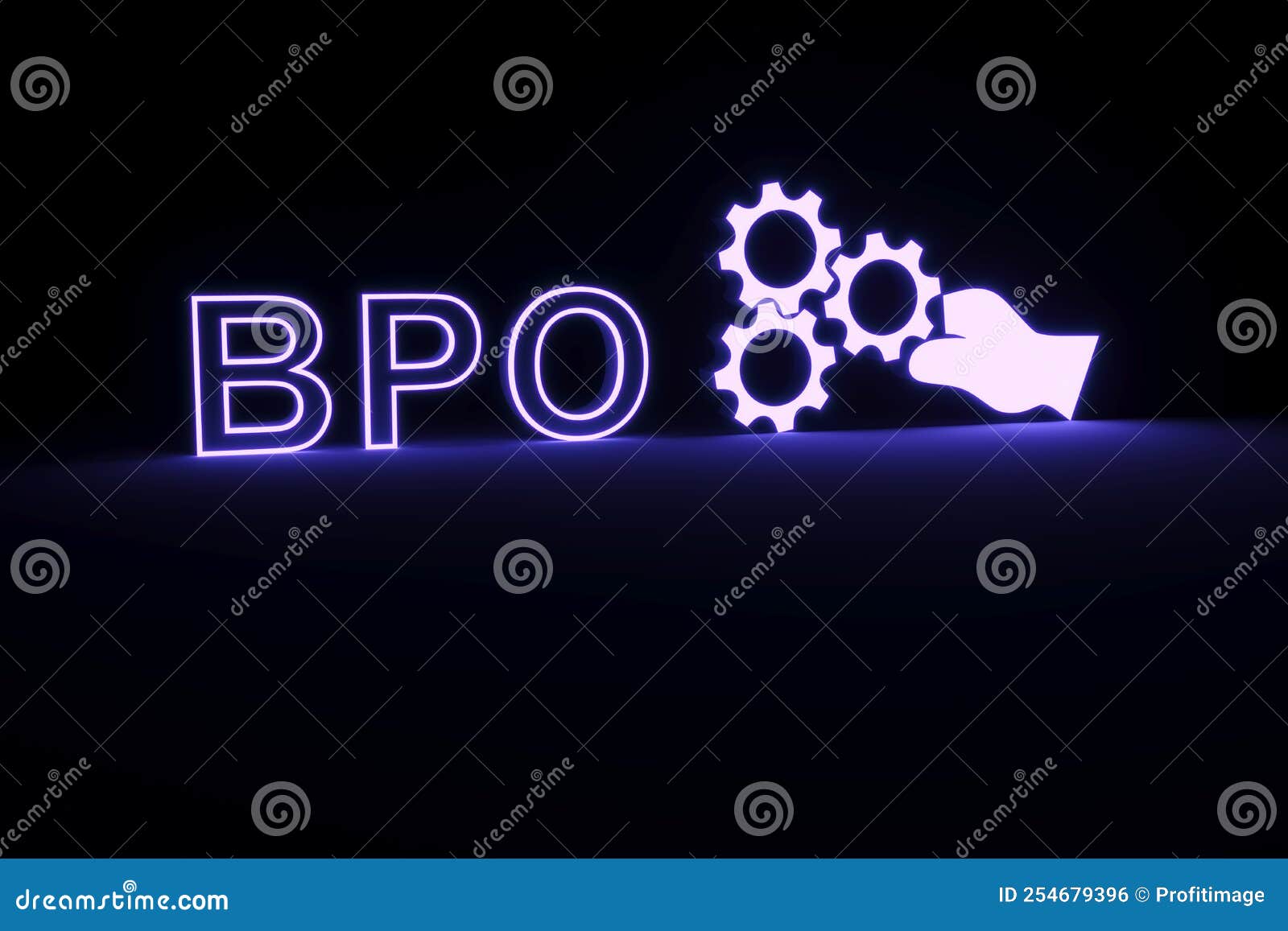 BPO Neon Concept Self Illumination Background 3D Royalty-Free ...