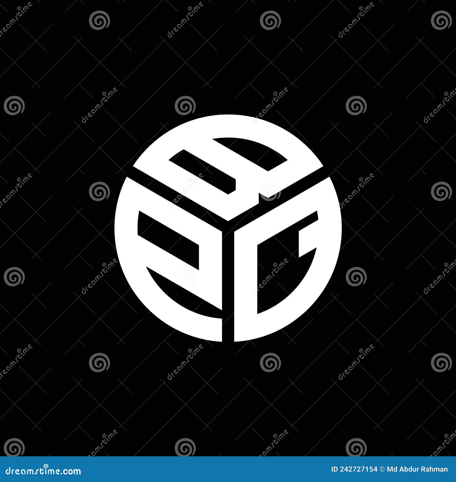 BPQ Letter Logo Design on Black Background. BPQ Creative Initials ...