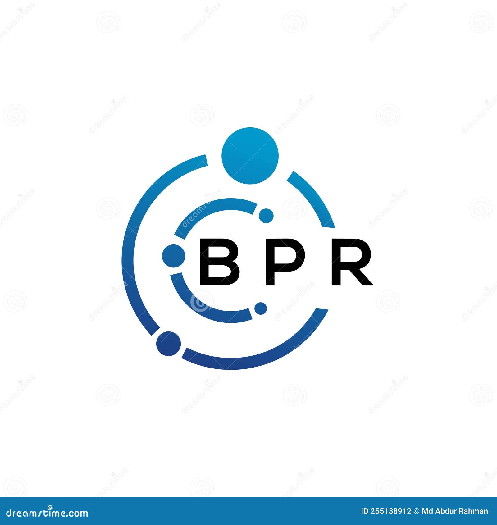 BPR Letter Logo Design on White Background. BPR Creative Initials ...
