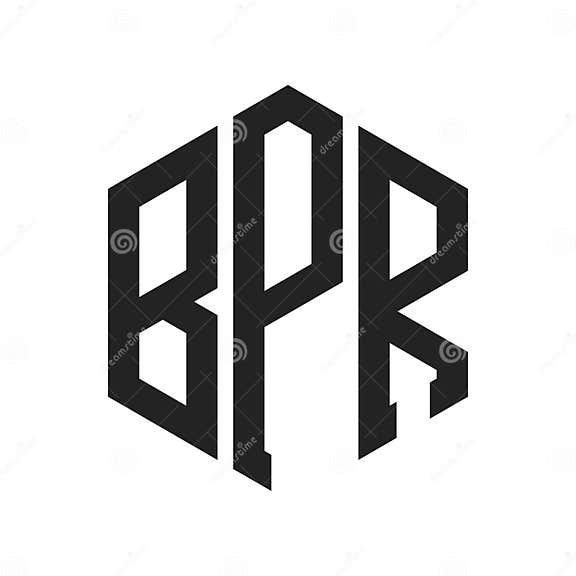 BPR Logo Design. Initial Letter BPR Monogram Logo Using Hexagon Shape ...