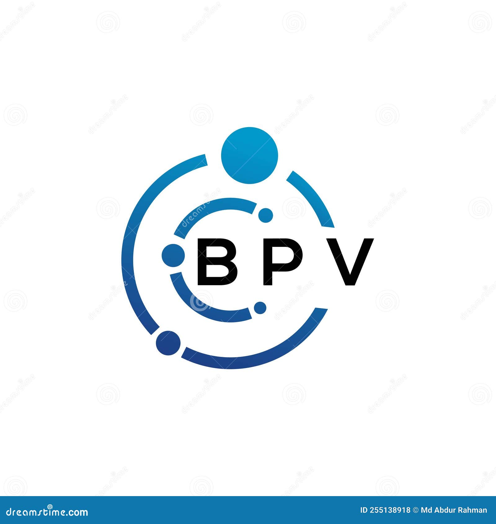 BPV Letter Logo Design on White Background. BPV Creative Initials ...