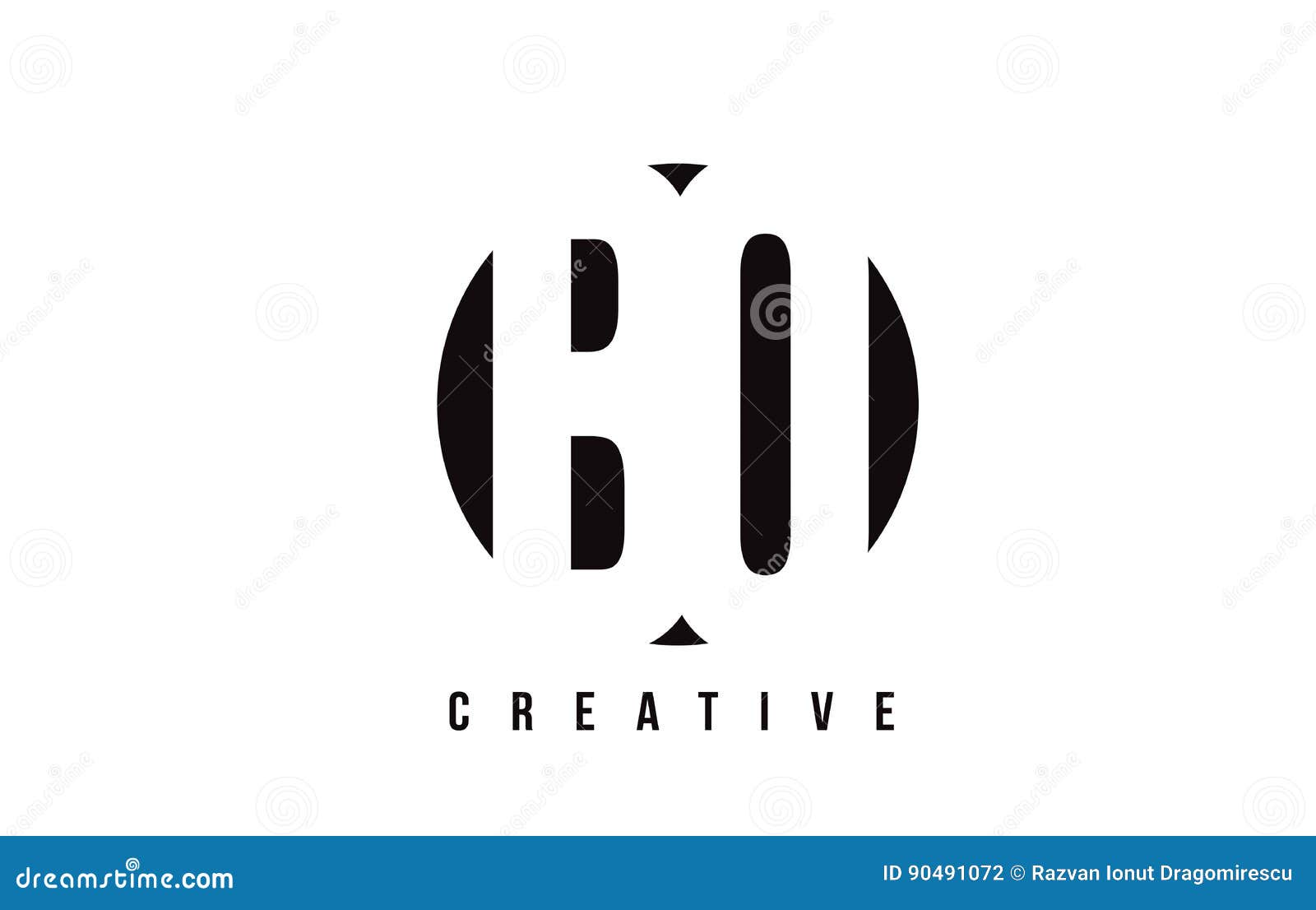BQ B Q White Letter Logo Design with Circle Background. Stock Vector ...