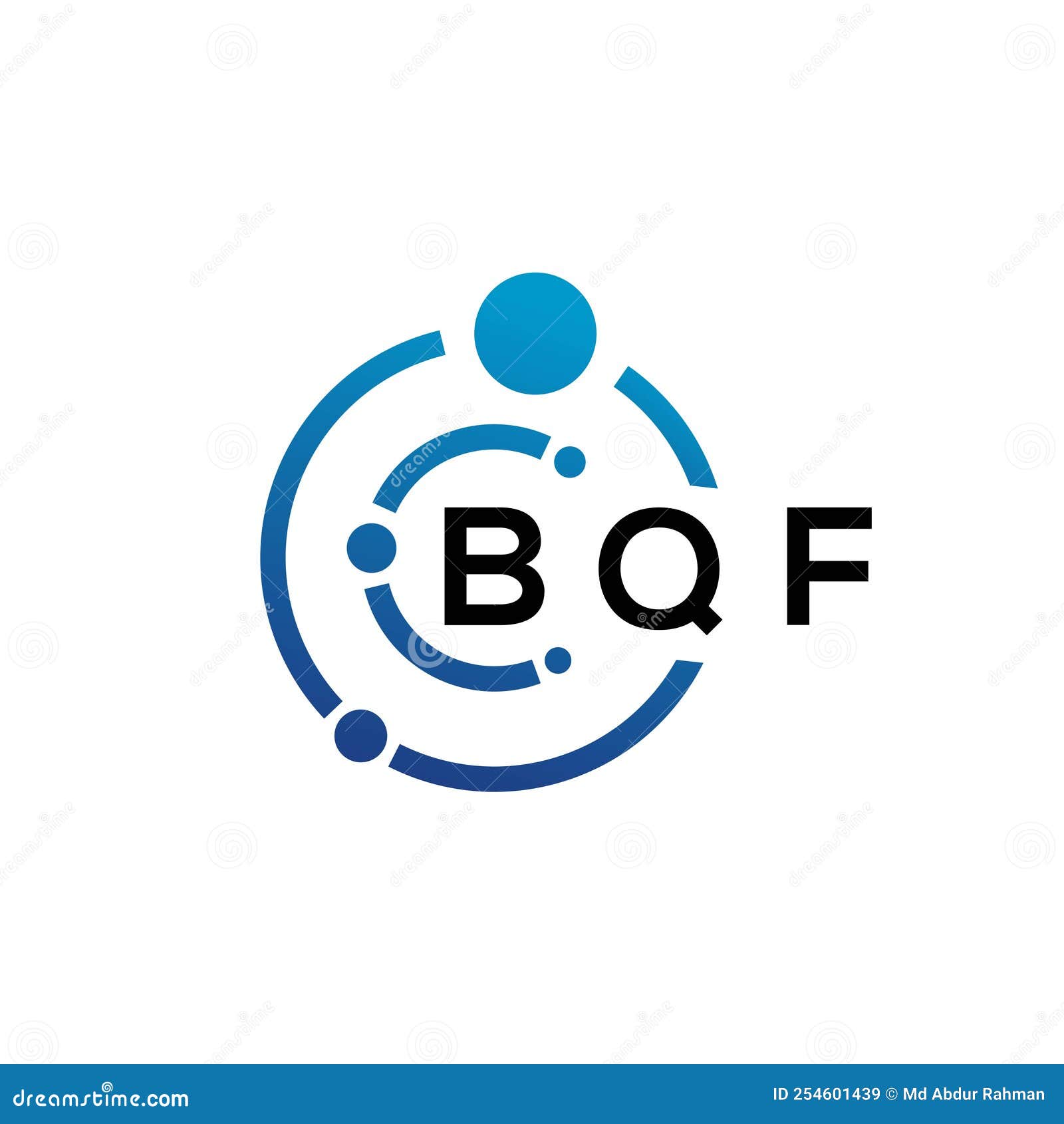 BQF Letter Logo Design on White Background. BQF Creative Initials ...