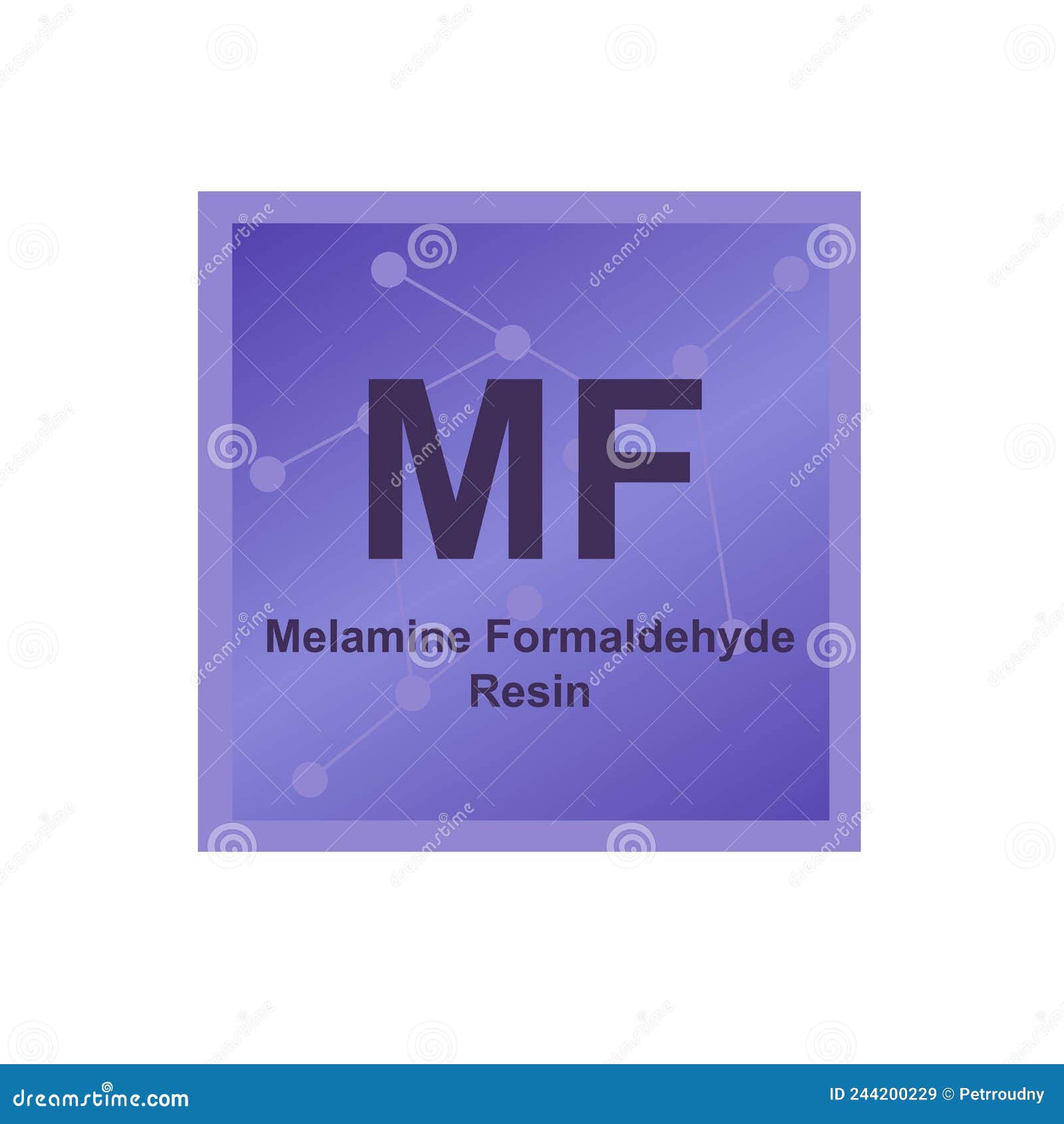 Vector Symbol of Melamine Formaldehyde Resin MF Polymer on the ...