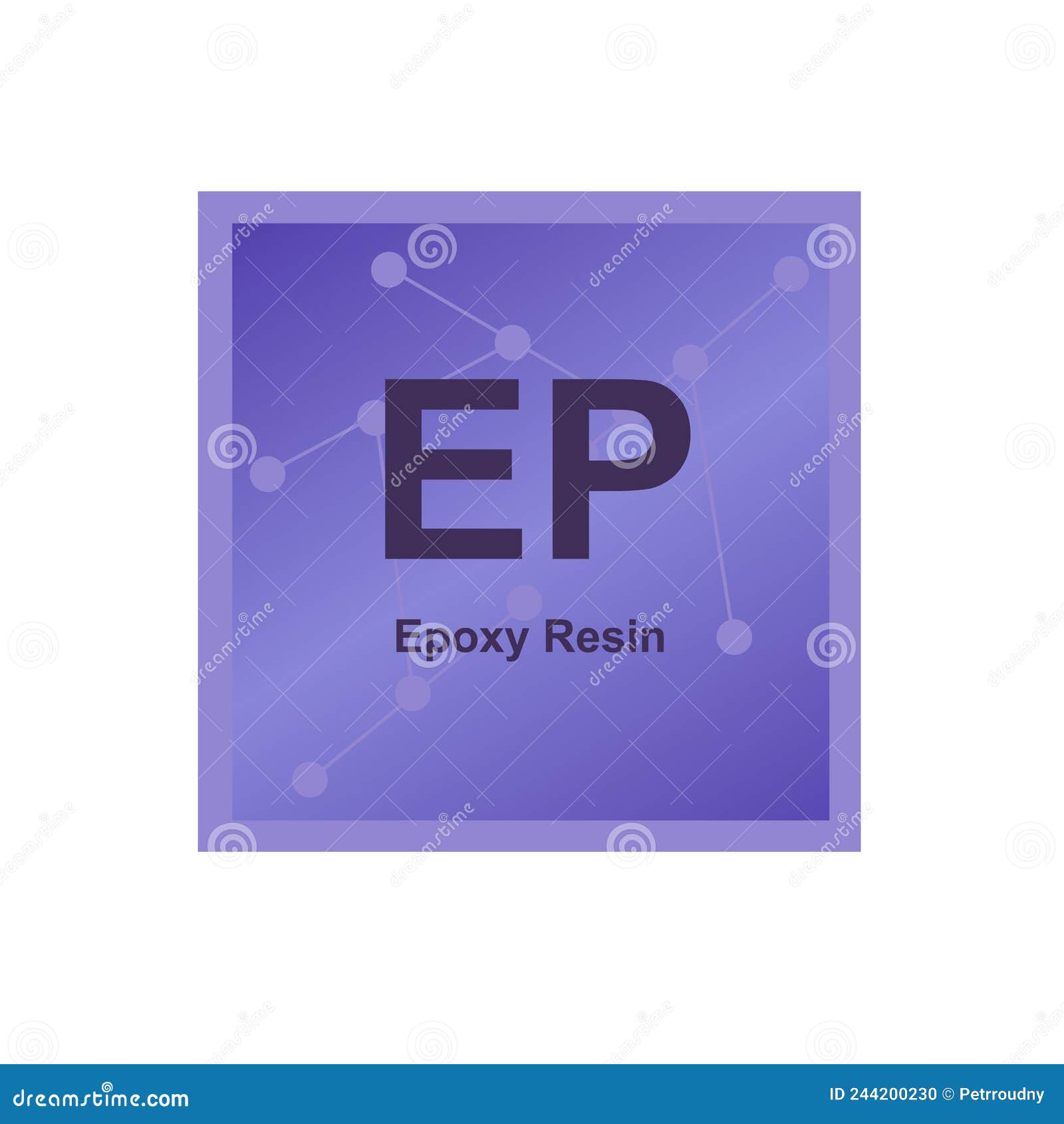 Vector Symbol of Epoxy Resin EP Polymer on the Background from ...