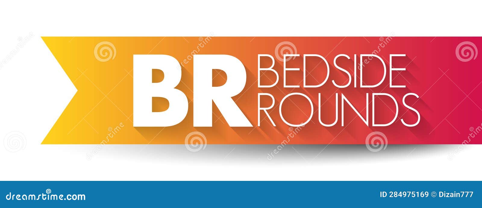 BR - Bedside Rounds Acronym Text With Arrows, Concept Background Stock ...