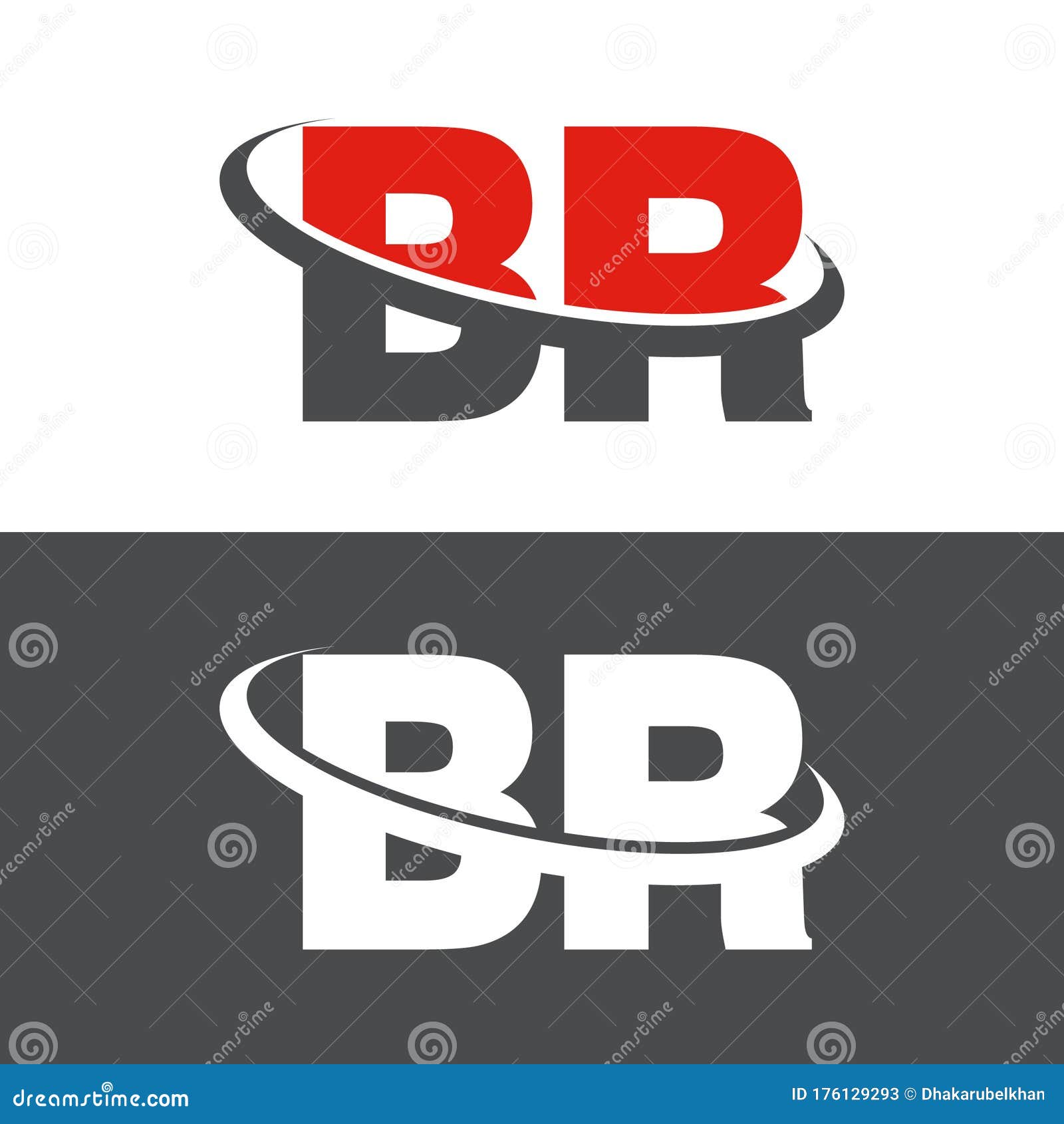 BR Letter Combination Alphabet Logo Vector Design Stock Vector ...