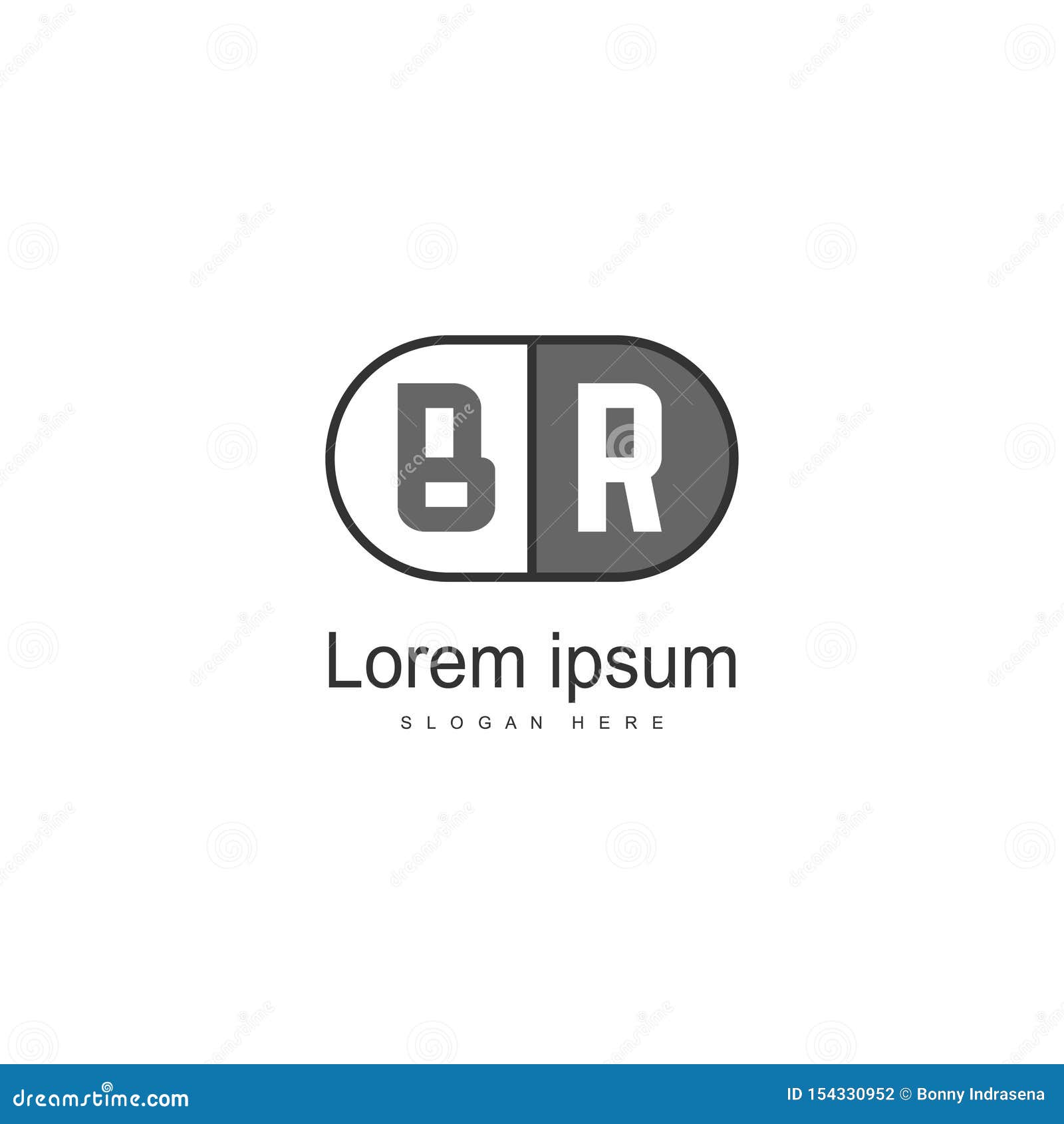 BR Letter Logo Design. Creative Modern BR Letters Icon Illustration ...