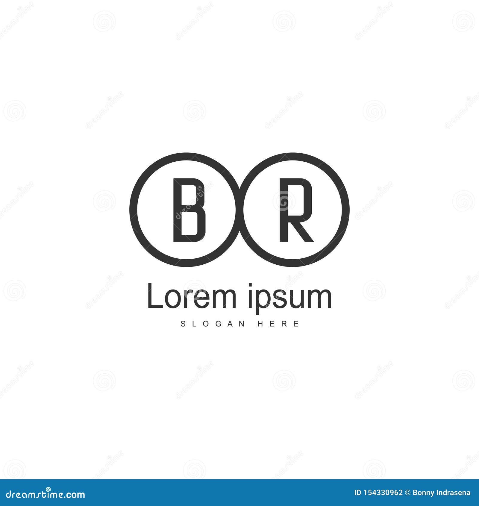BR Letter Logo Design. Creative Modern BR Letters Icon Illustration ...