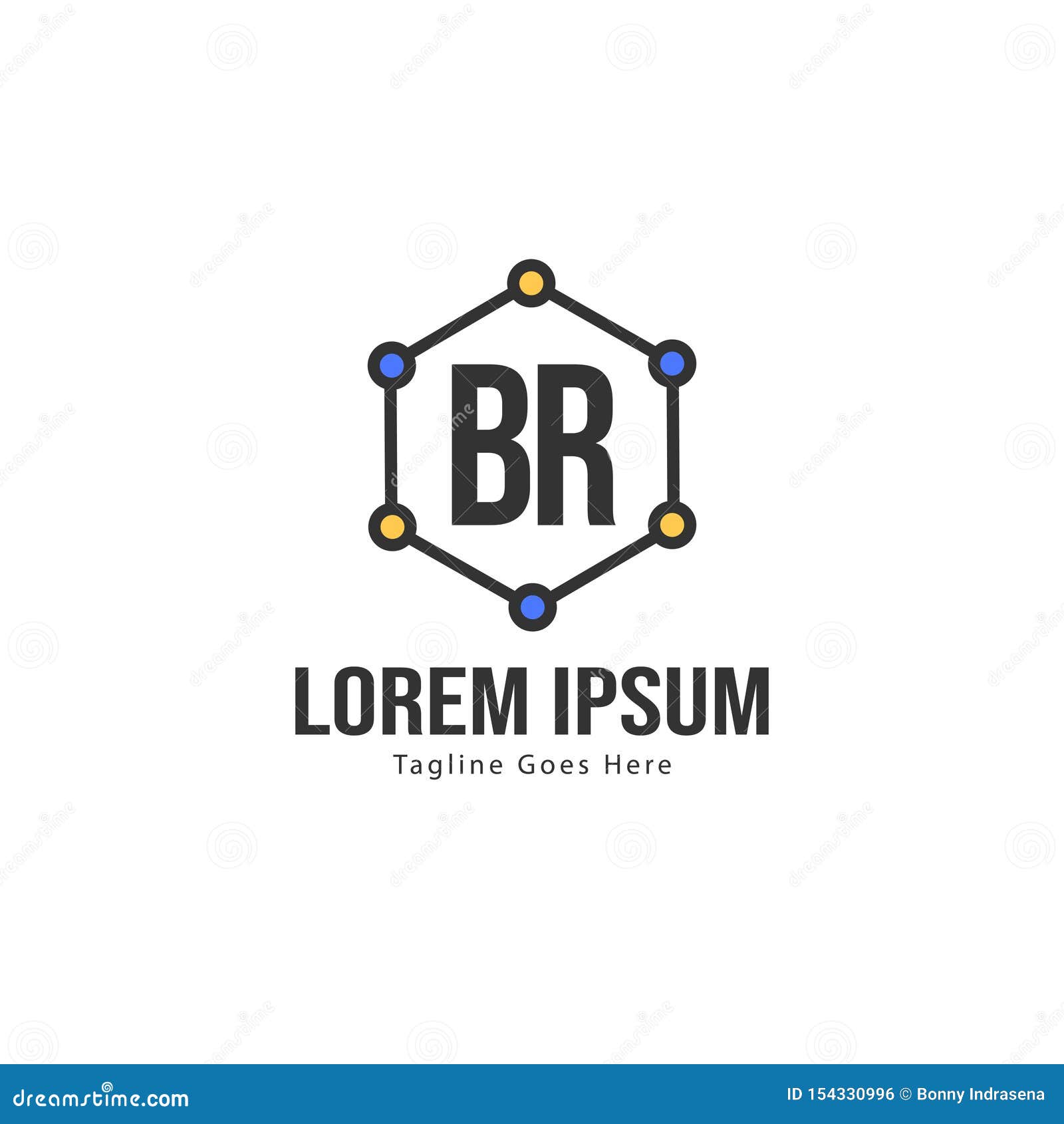 BR Letter Logo Design. Creative Modern BR Letters Icon Illustration ...