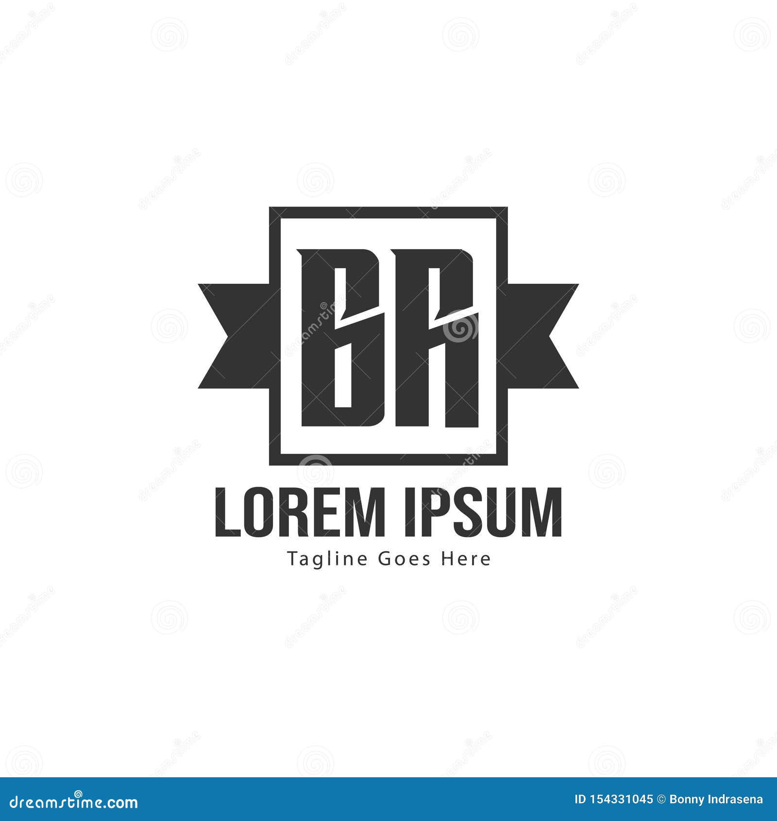 BR Letter Logo Design. Creative Modern BR Letters Icon Illustration ...