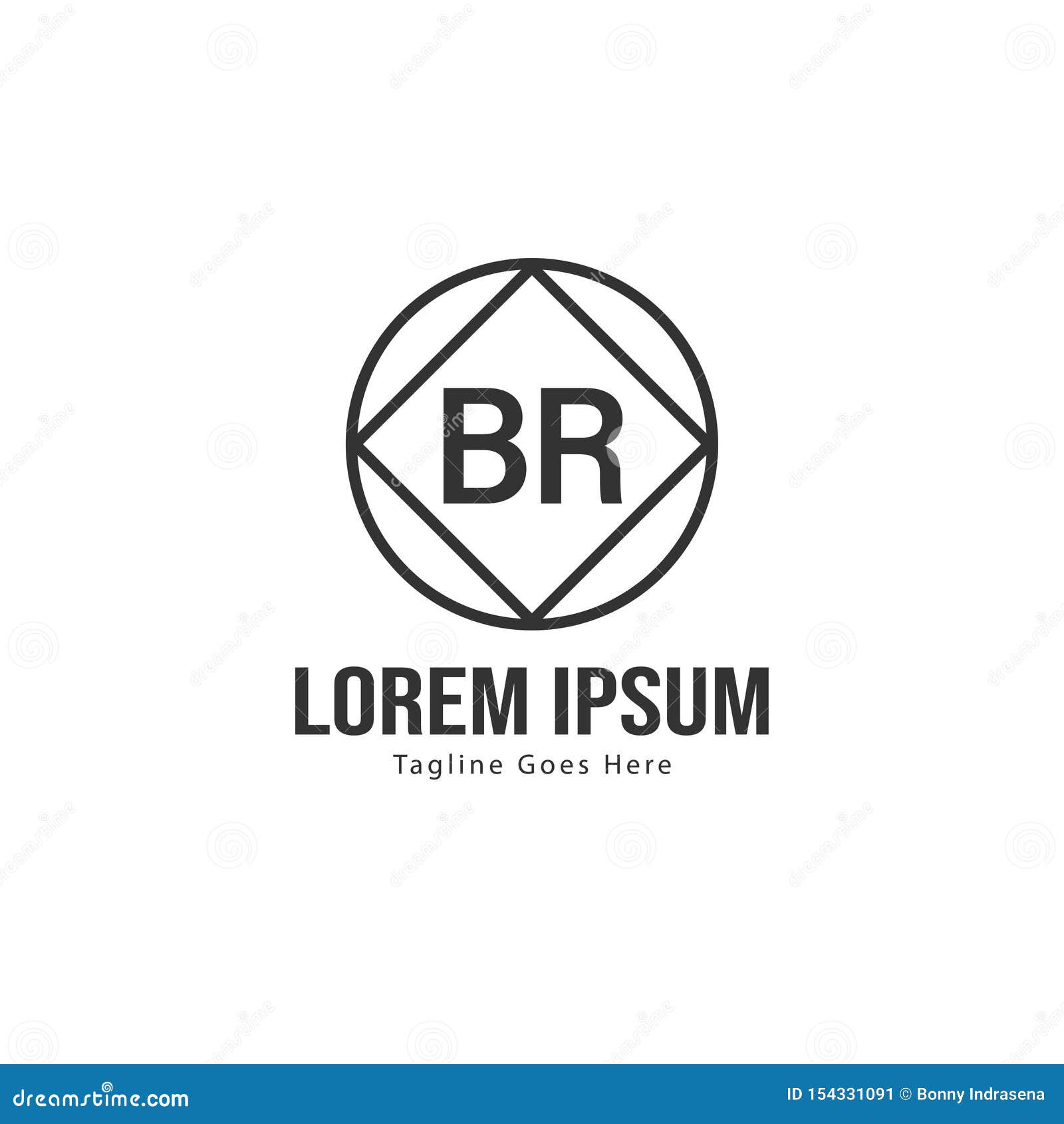 BR Letter Logo Design. Creative Modern BR Letters Icon Illustration ...