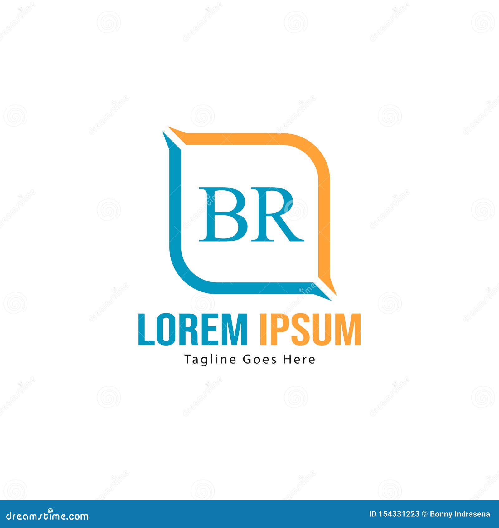 BR Letter Logo Design. Creative Modern BR Letters Icon Illustration ...