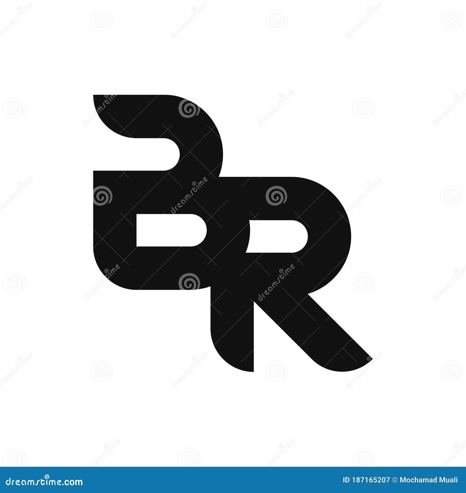 BR Letter Logo Design with Simple Style Stock Vector - Illustration of ...