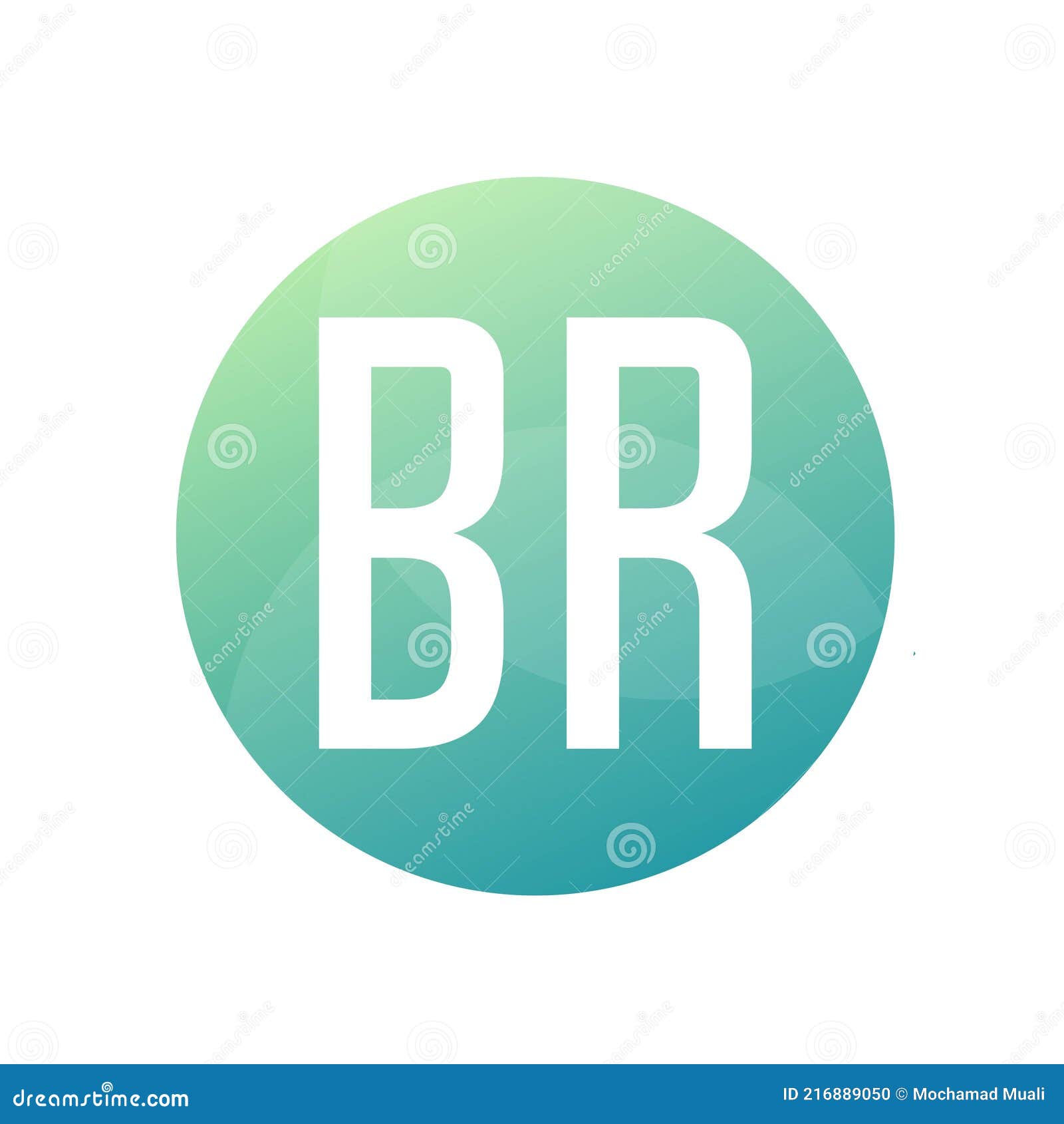 BR Letter Logo Design with Simple Style Stock Illustration ...