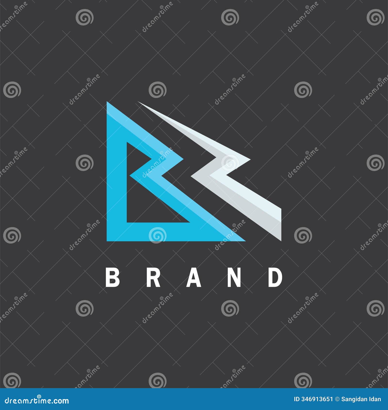 BR Letter Thunderbolt Logo Icon Vector Concept Design Stock ...