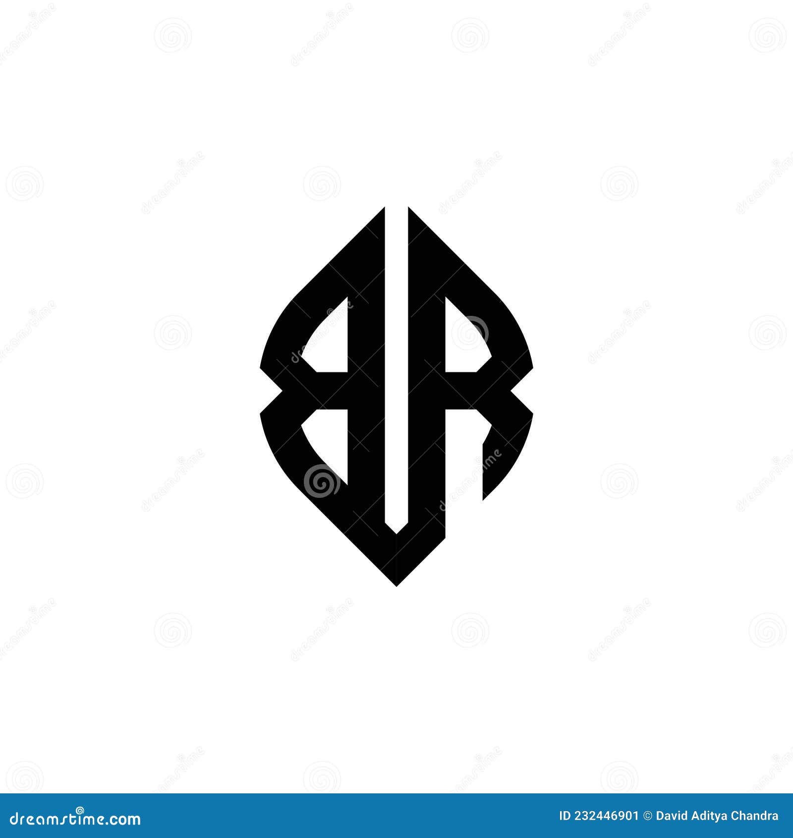BR Logo Monogram Geometric Shape Style Stock Vector - Illustration of ...