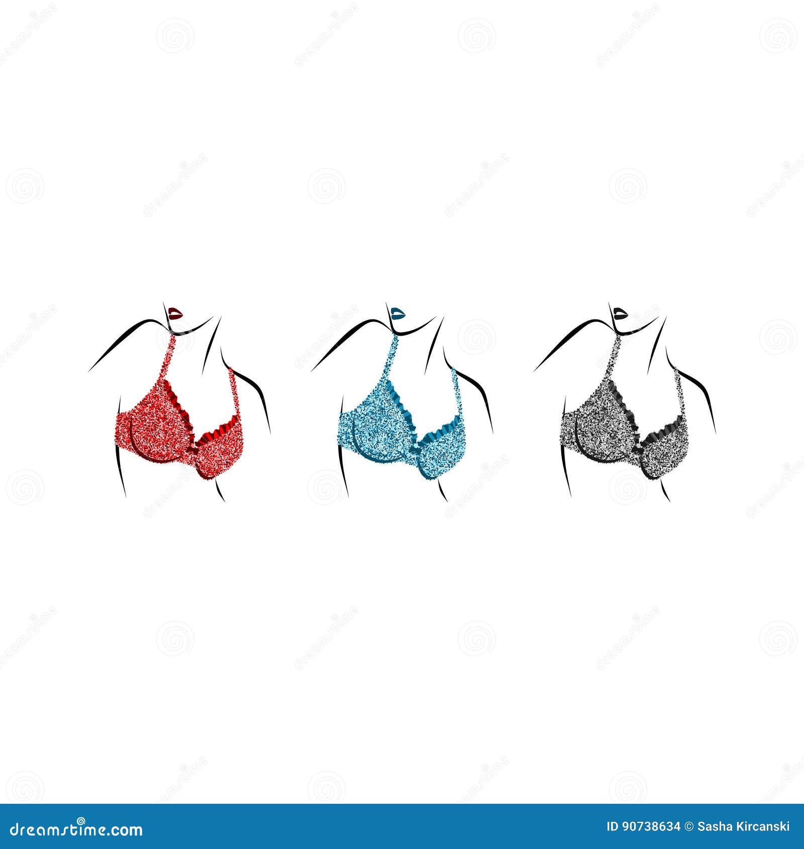 Bra design stock vector. Illustration of clothing, women - 90738634