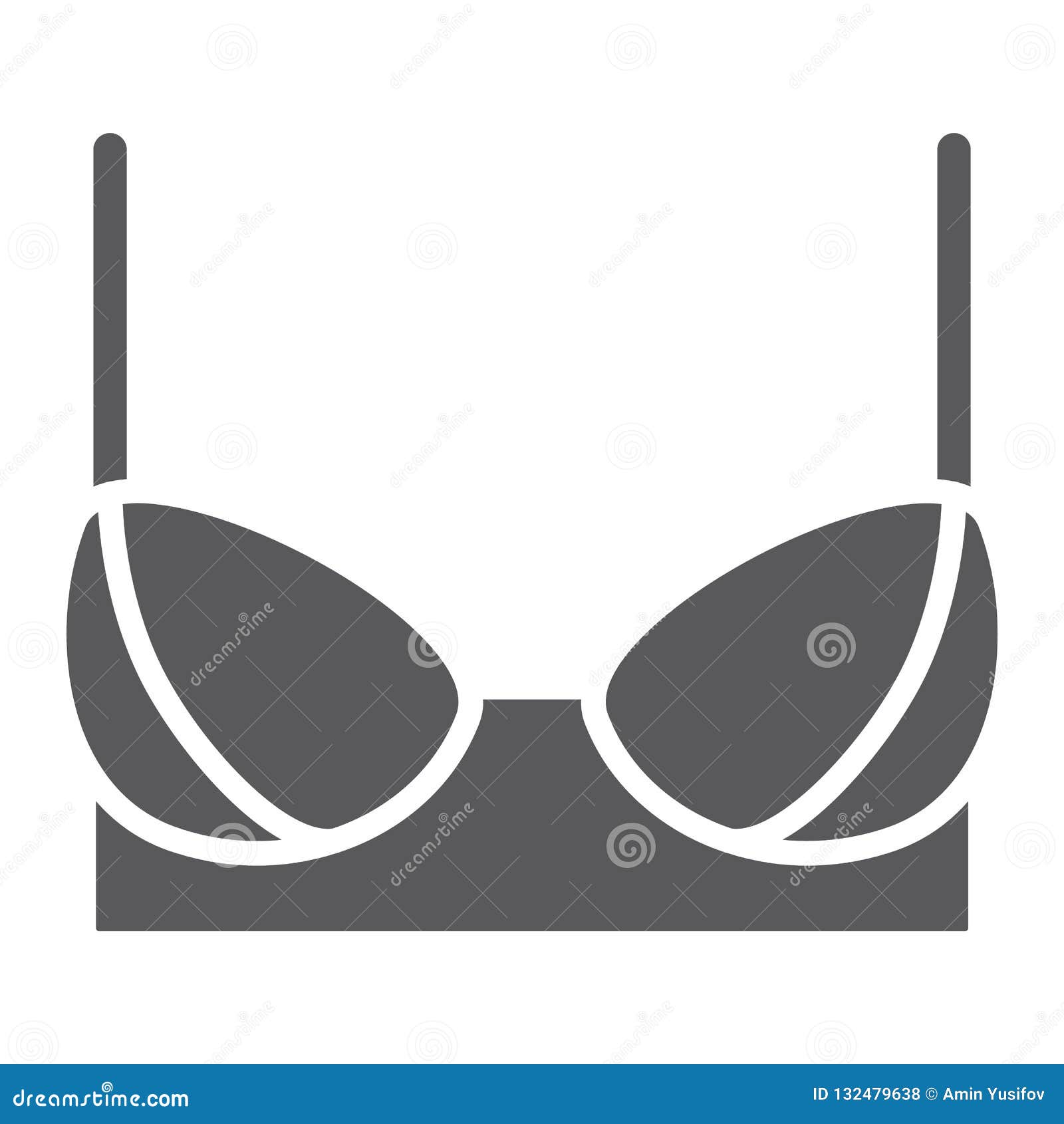 Bra Glyph Icon Female And Underwear Lingerie Sign Vector Graphics A