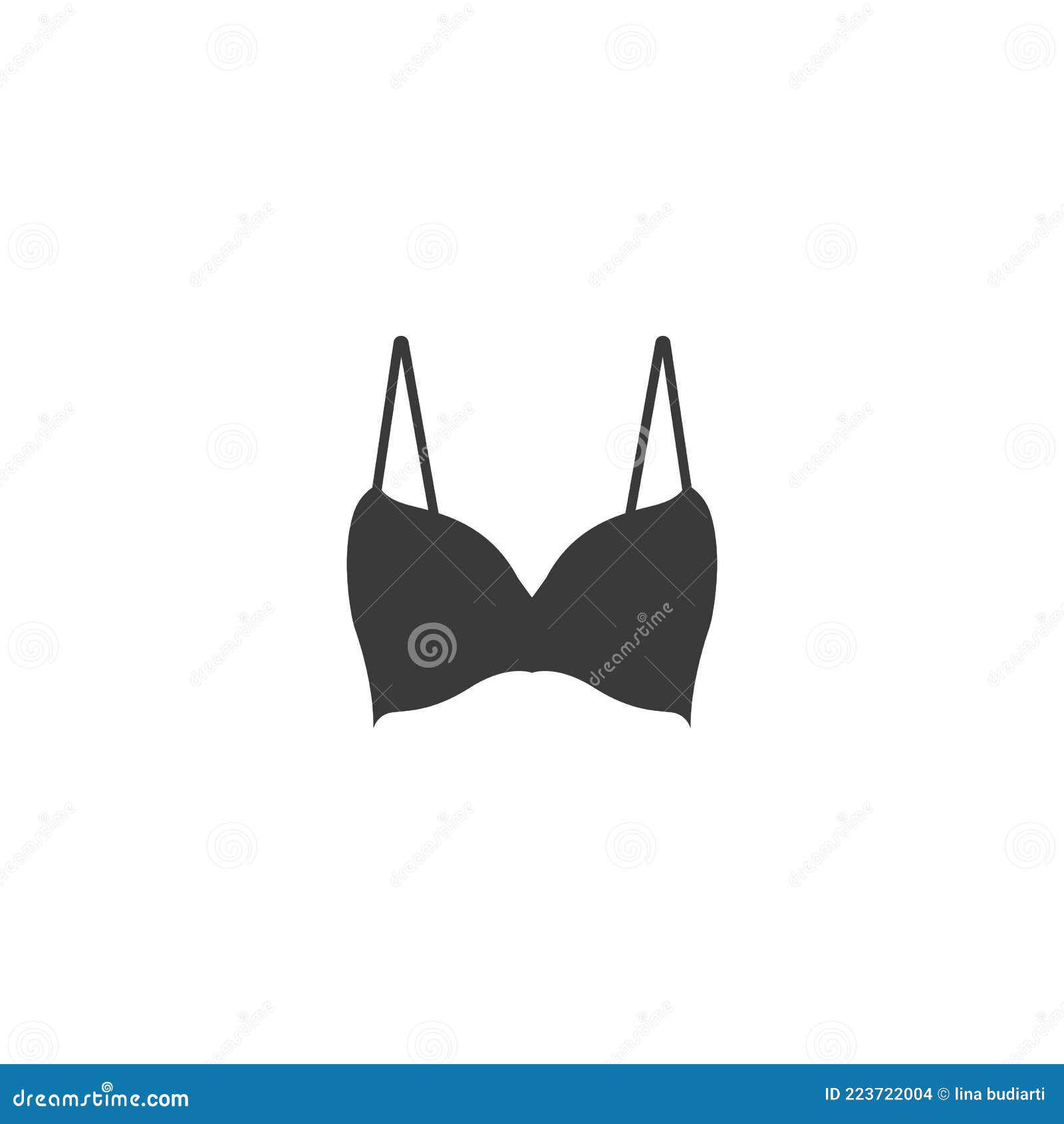 Bra icon stock vector. Illustration of breast, bikini - 223722004