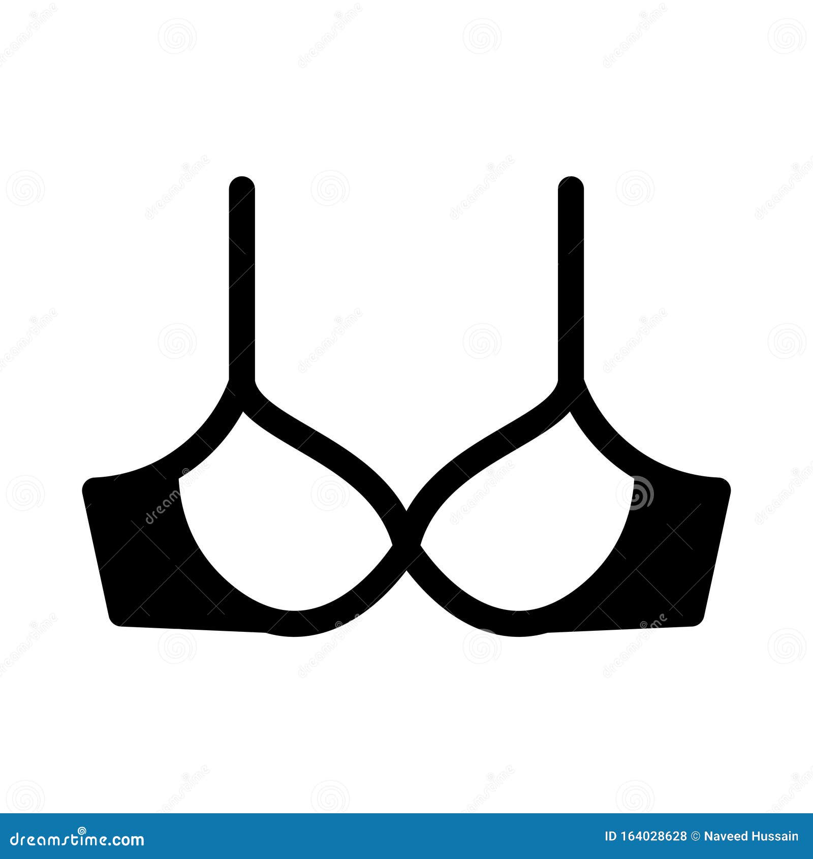 Bra vector glyph flat icon stock vector. Illustration of lift - 164028628