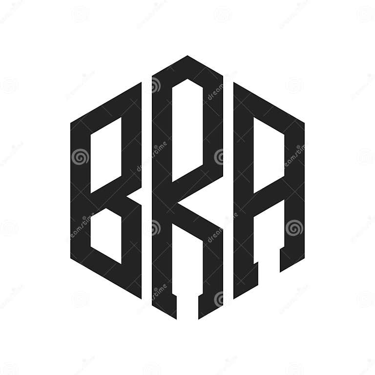 BRA Logo Design. Initial Letter BRA Monogram Logo Using Hexagon Shape ...