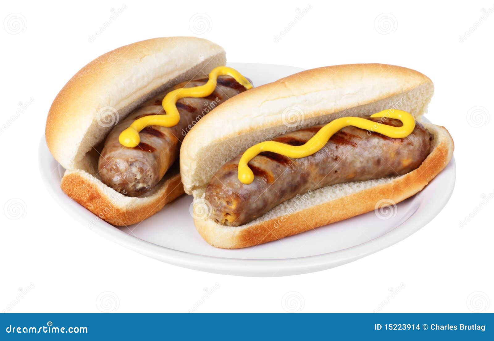 Braadworst op Broodje stock foto. Afbeelding bestaande uit achtergrond ...