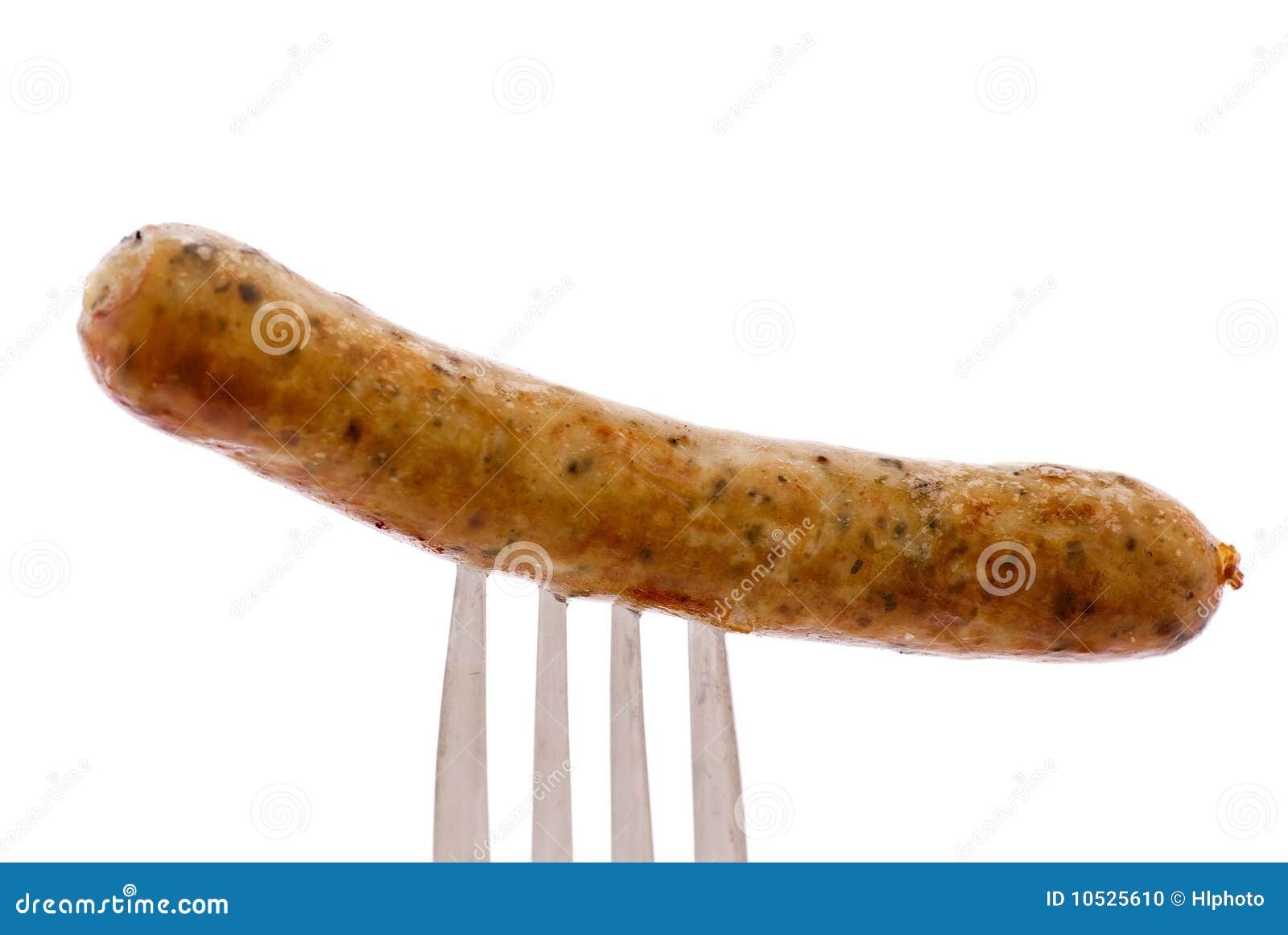 Braadworst op Vork stock foto. Image of vast, stijl, neurenberg - 10525610