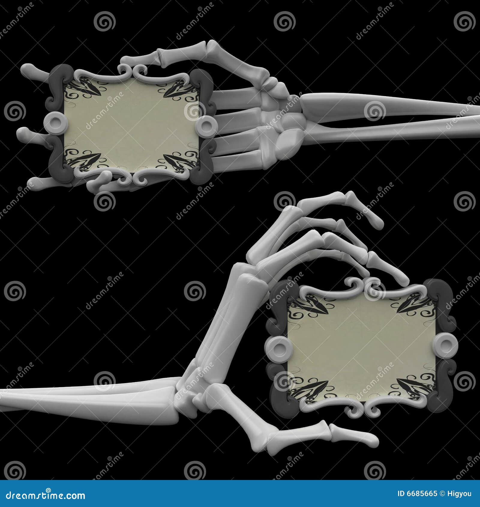 Braccio Di Scheletro, Segni Del Rotolo Illustrazione di Stock ...