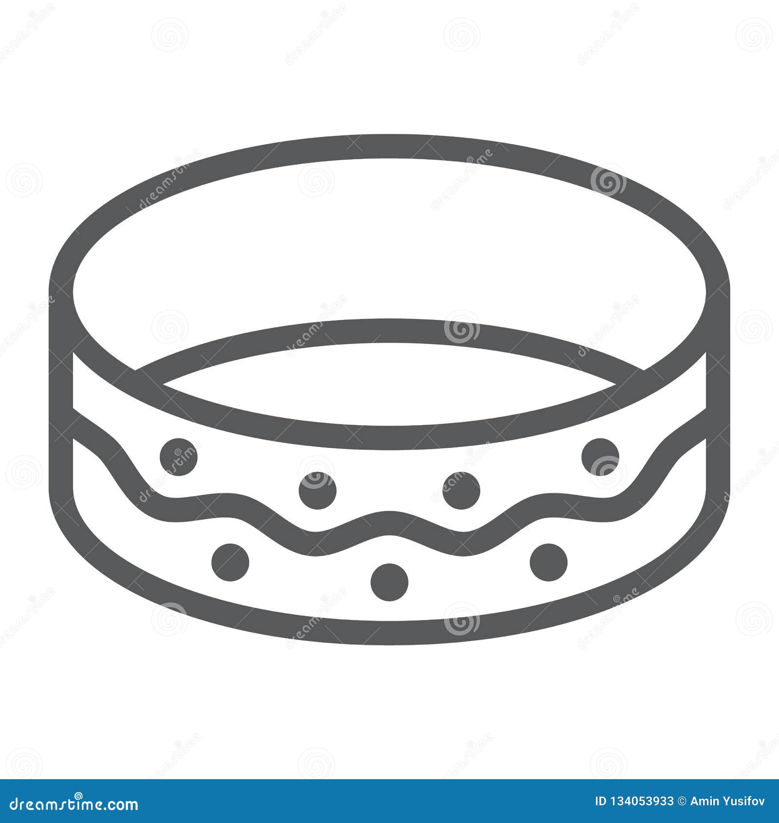 Bracelet Line Icon, Jewellery and Accessory, Bangle Sign, Vector ...