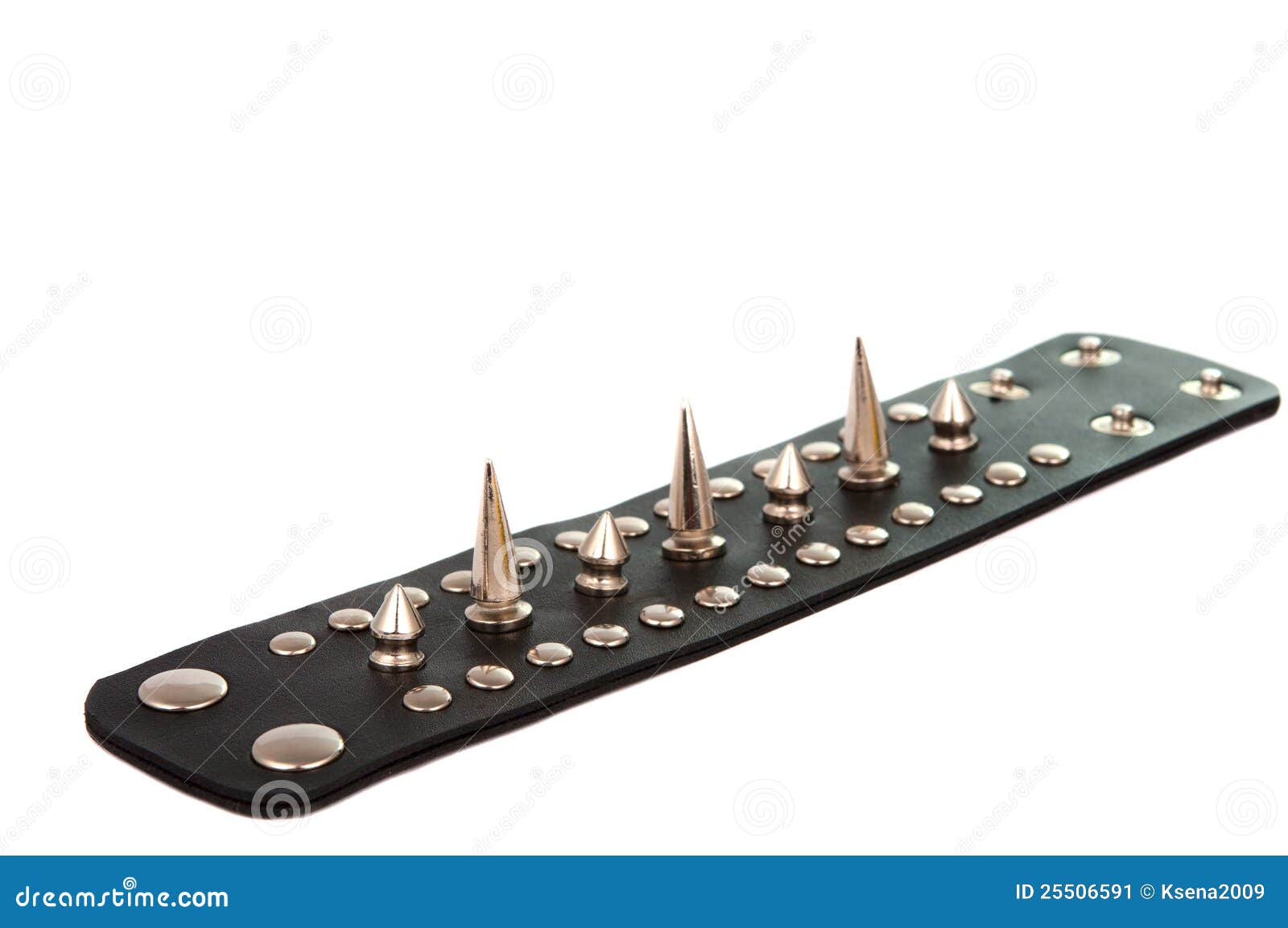 Bracelet with Spikes Isolated Stock Image - Image of buckle, bangle ...