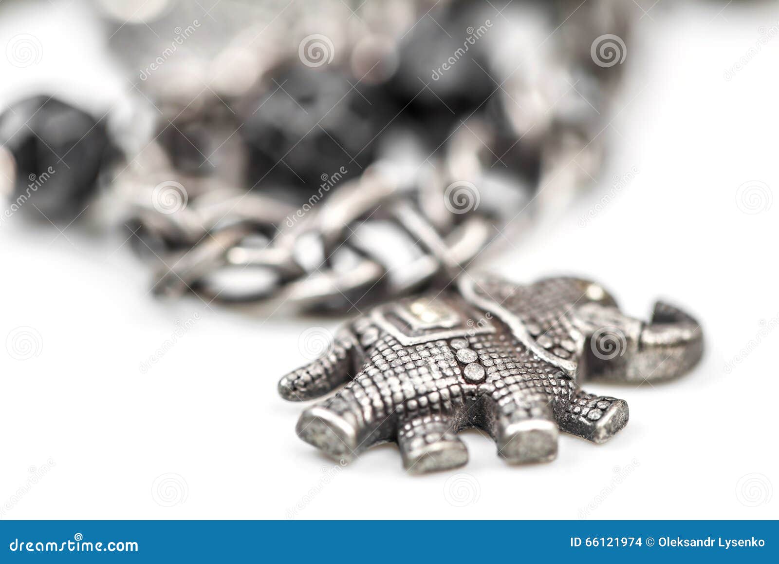 Bracelet with Symbols of Elephants Stock Photo - Image of closeup ...
