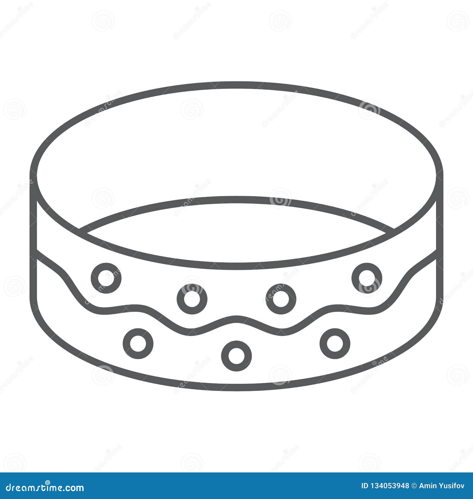 Bracelet Thin Line Icon, Jewellery and Accessory, Bangle Sign, Vector ...