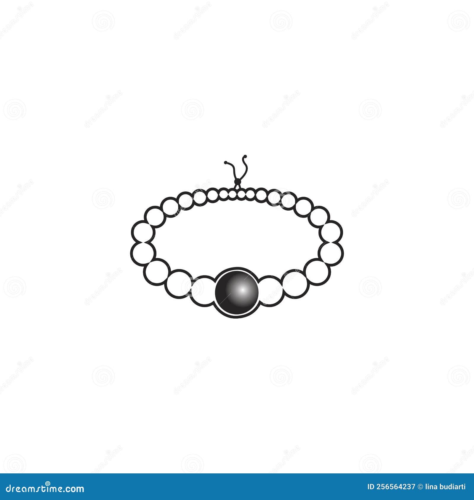 Bracelet vector icon stock vector. Illustration of beauty - 256564237