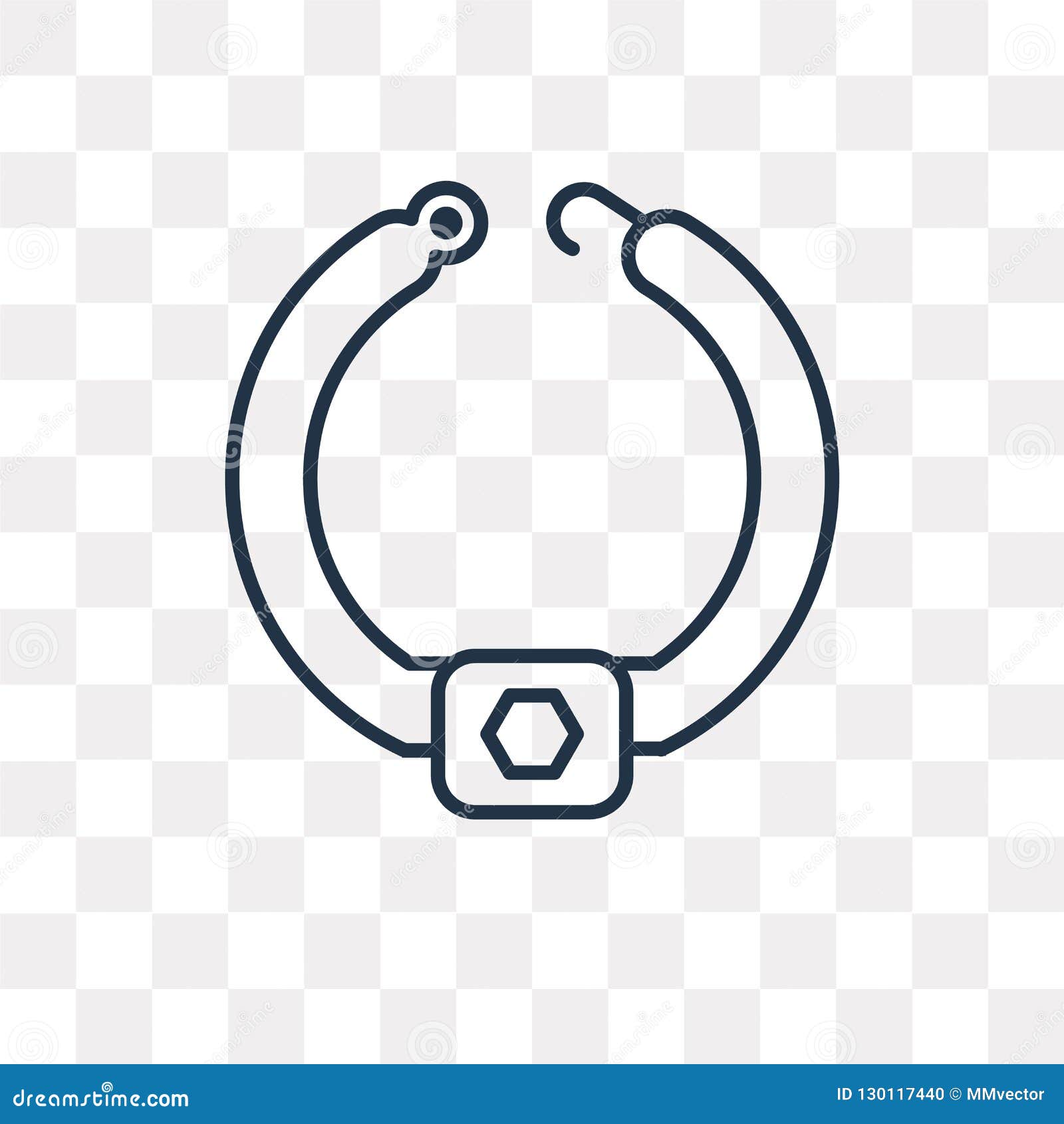 Bracelet Vector Icon Isolated On Transparent Background, Linear ...