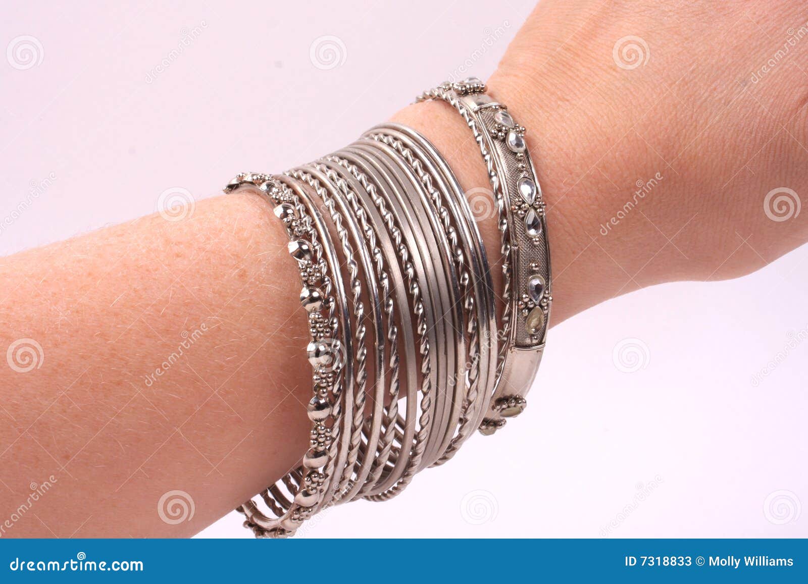 Bracelets on a hand stock image. Image of ornament, carat - 7318833