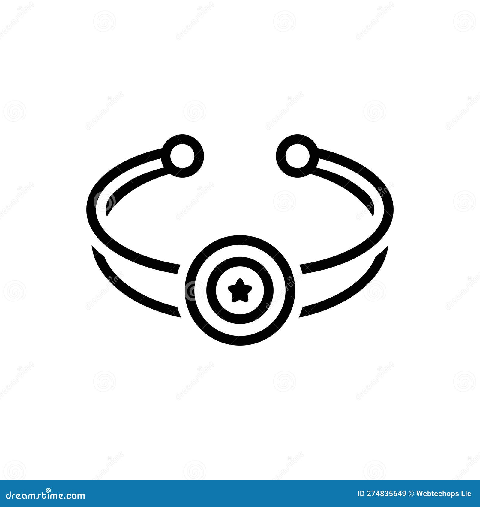 Black Line Icon for Bracelets, Bangle and Precious Stock Vector ...