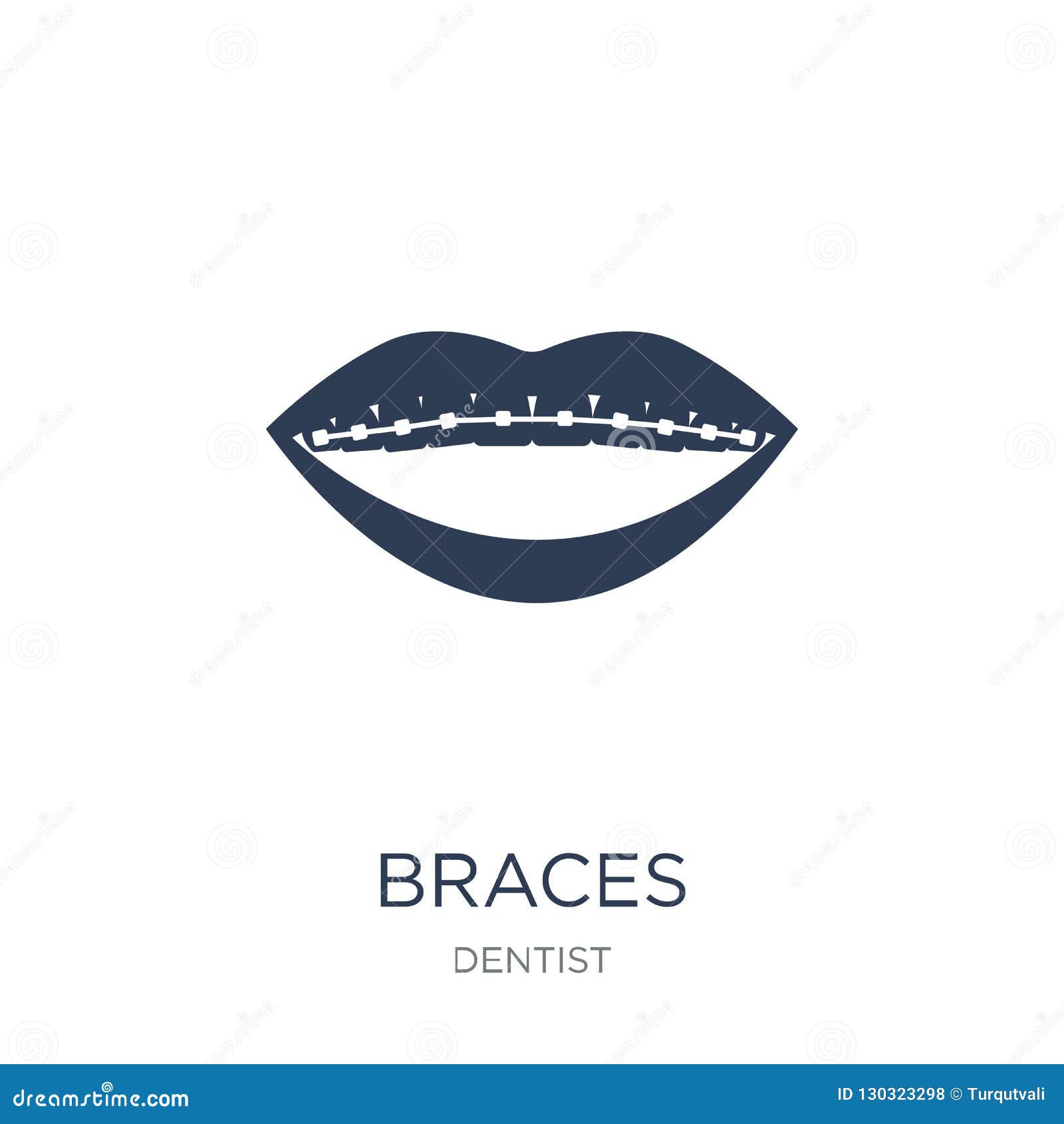 Braces Icon. Trendy Flat Vector Braces Icon on White Background Stock ...