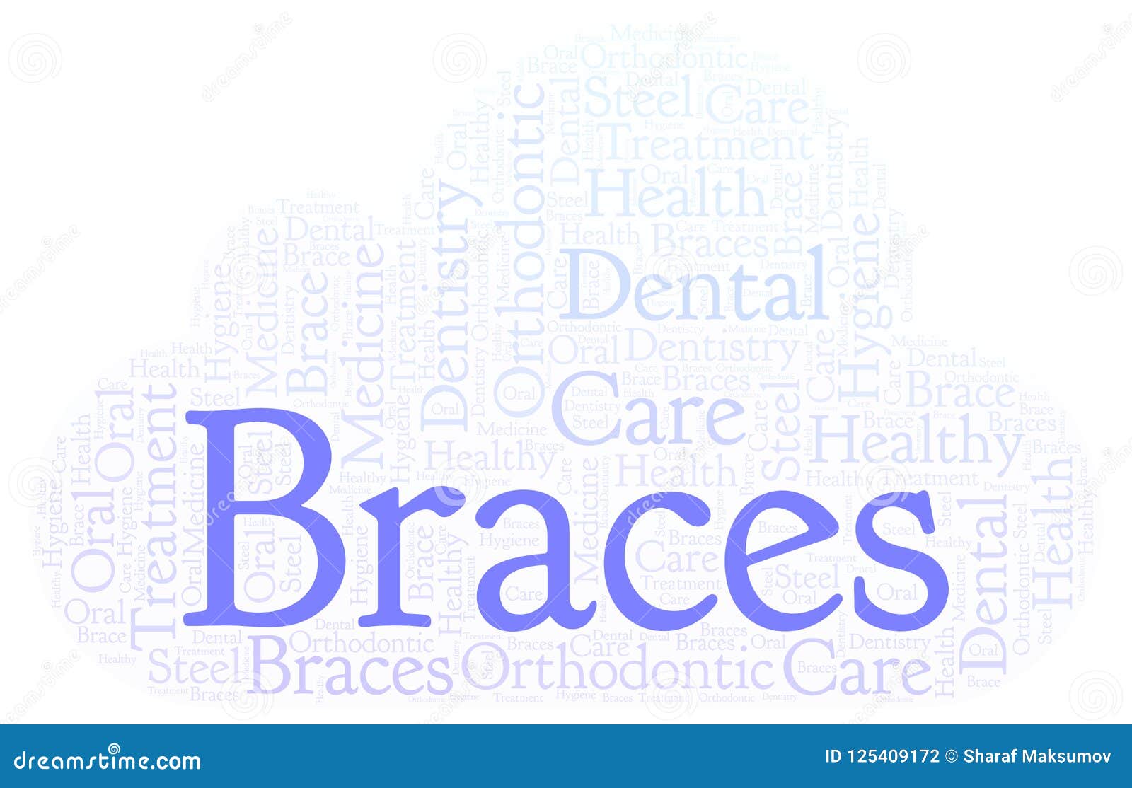 Braces word cloud. stock illustration. Illustration of steel - 125409172